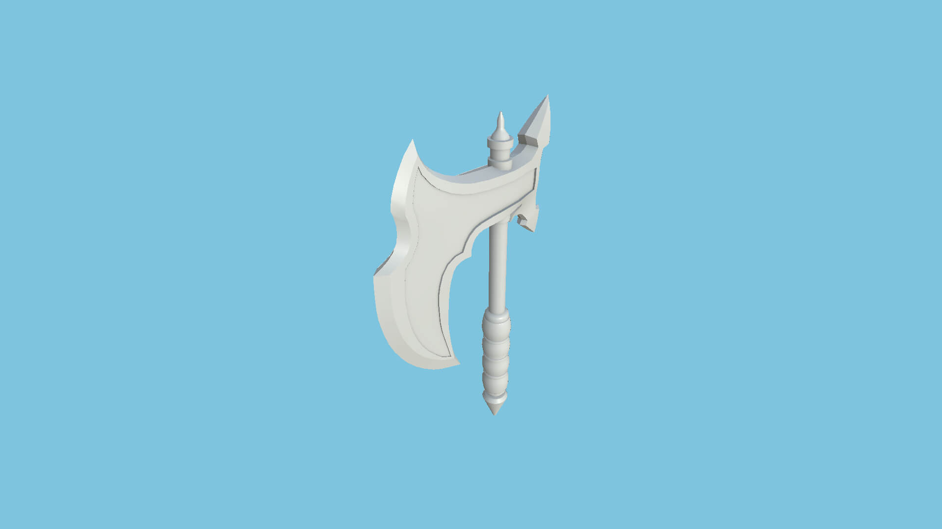 Medieval Battle Axe 08 - Ice Axe 3D Model by gsommer