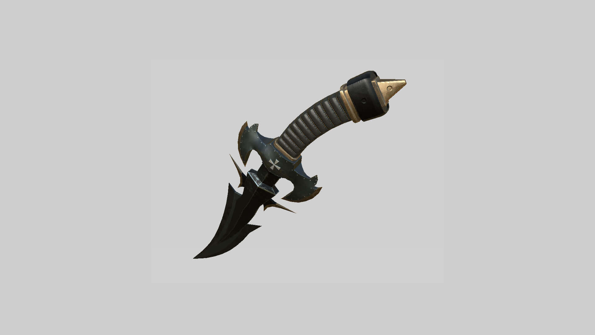 Medieval Dagger 01 - Dark 3D Model by gsommer