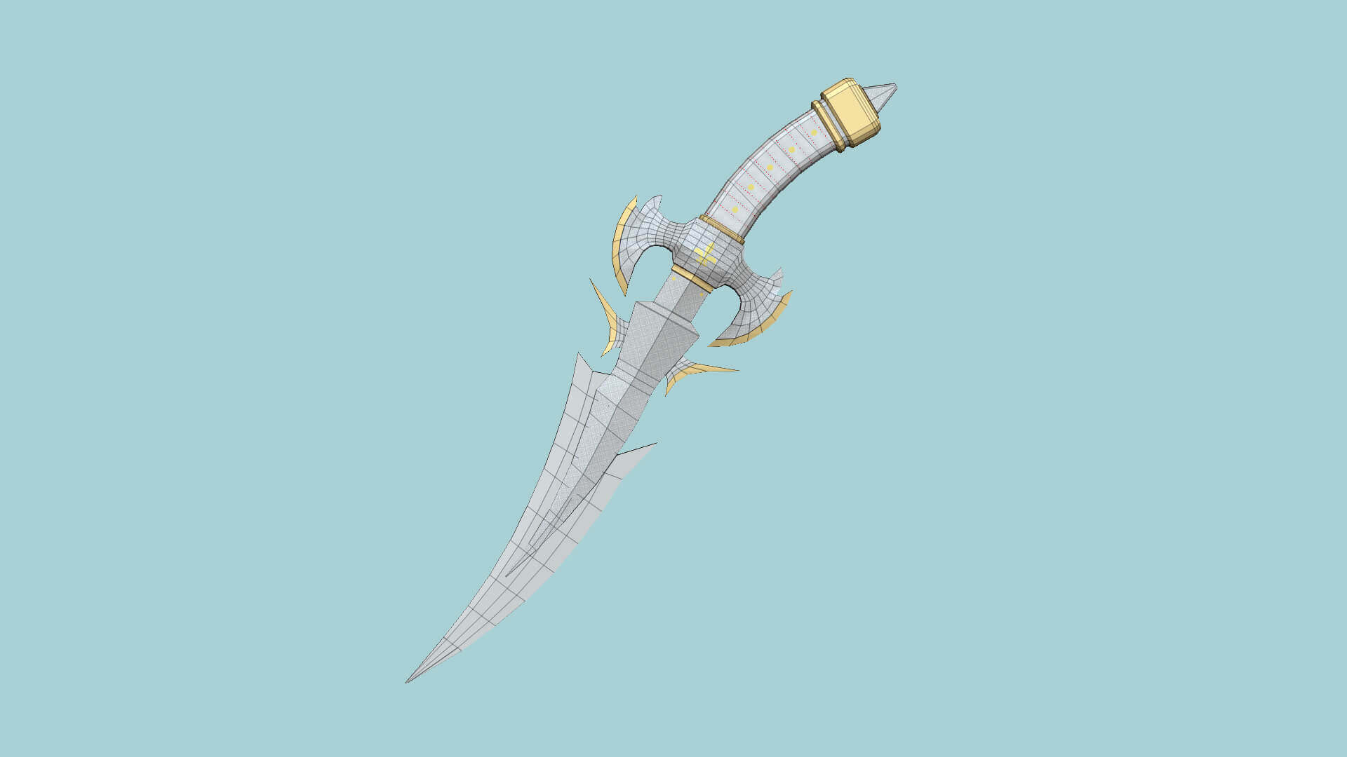 Medieval Dagger 03 - Luxury 3D Model by gsommer
