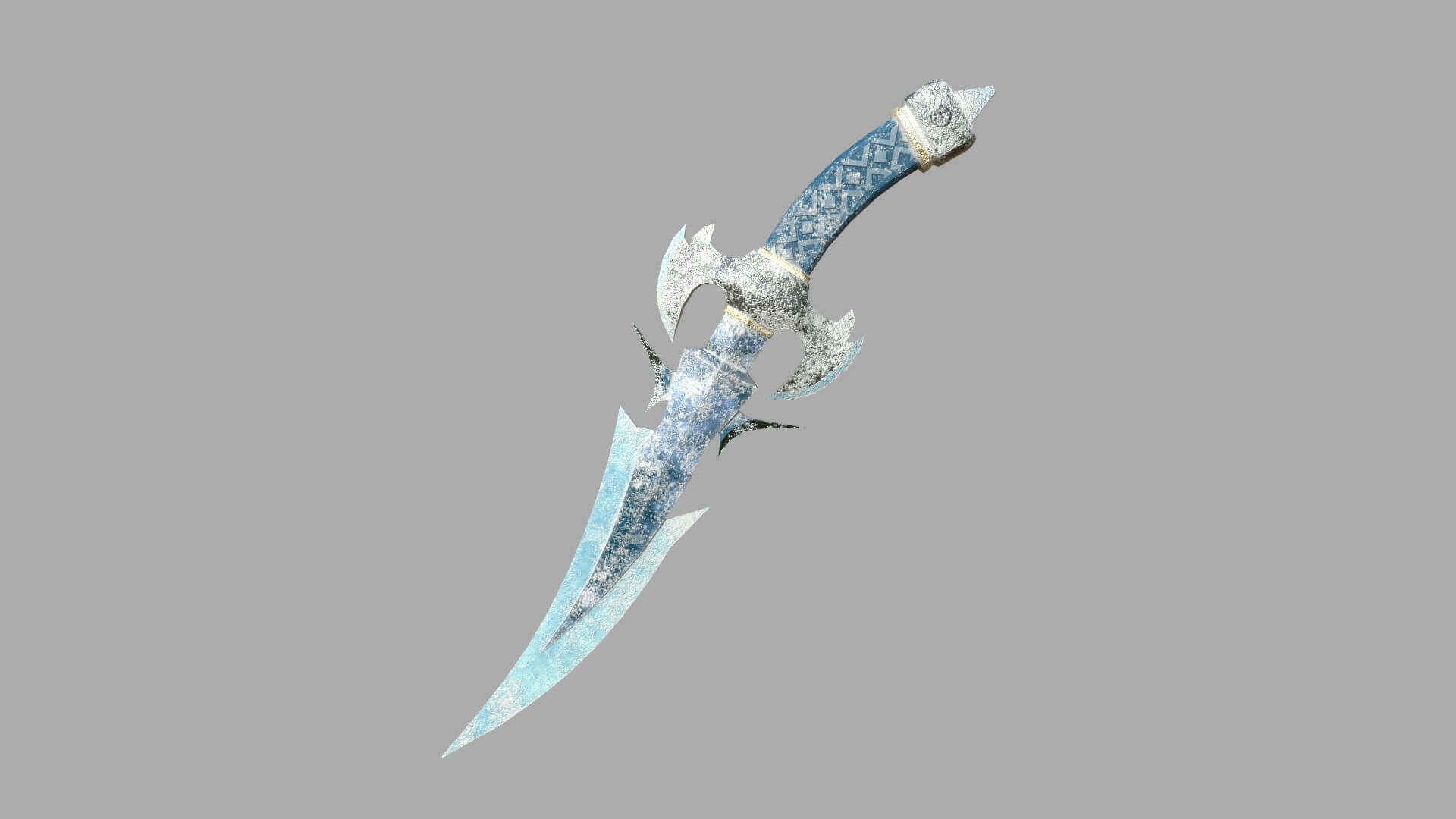 Medieval Dagger 05 - Ice 3D Model by gsommer