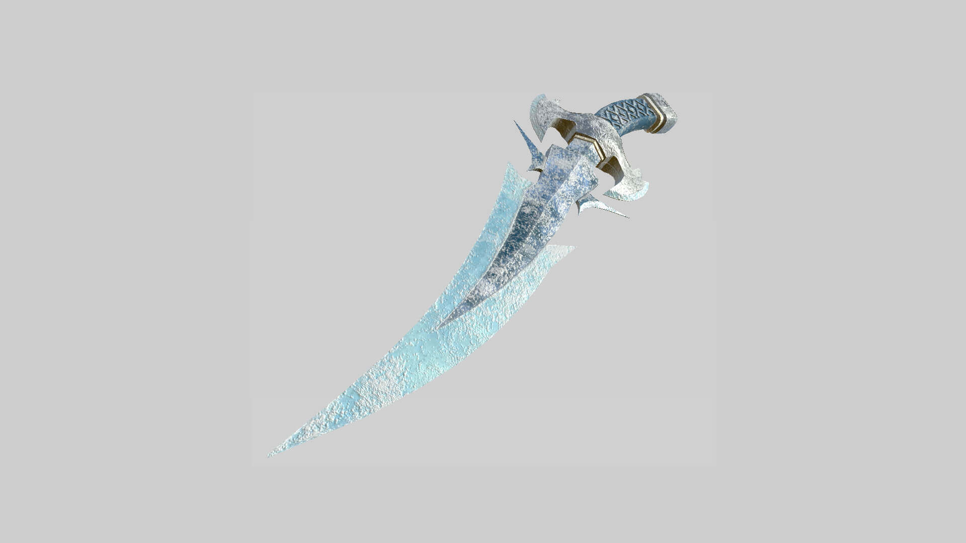 Medieval Dagger 05 - Ice 3D Model by gsommer