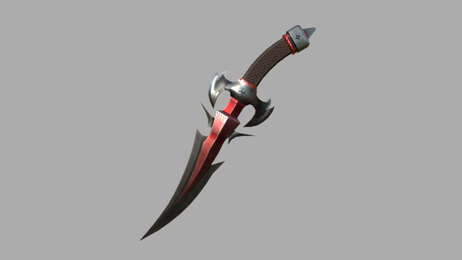 Medieval Dagger 06 - Dark Red 3D Model by gsommer