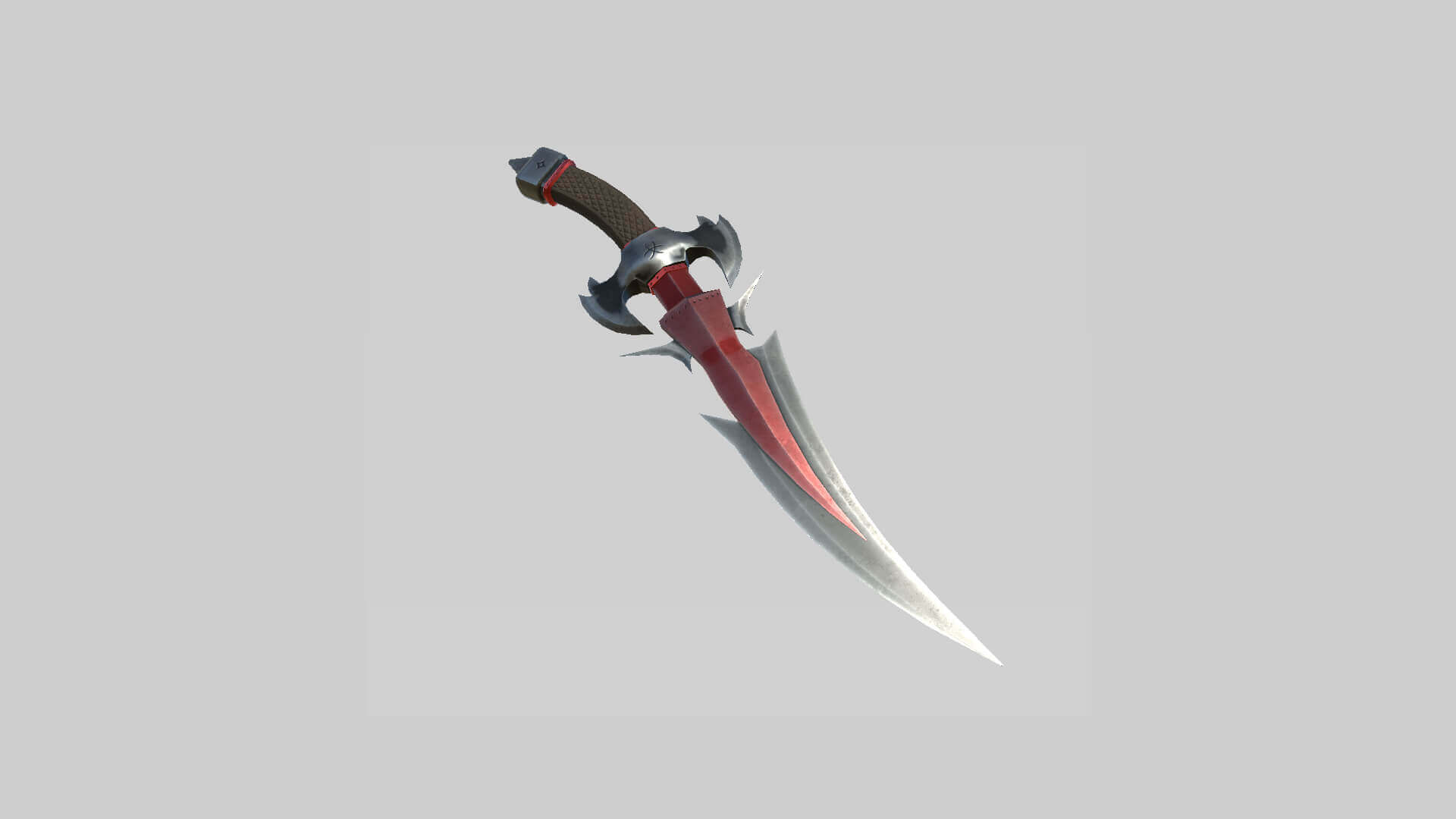 Medieval Dagger 06 - Dark Red 3D Model by gsommer
