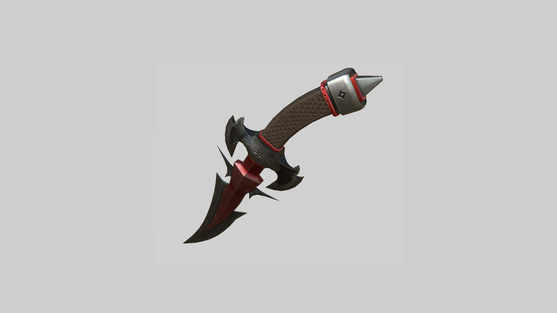 Medieval Dagger 06 - Dark Red 3D Model by gsommer