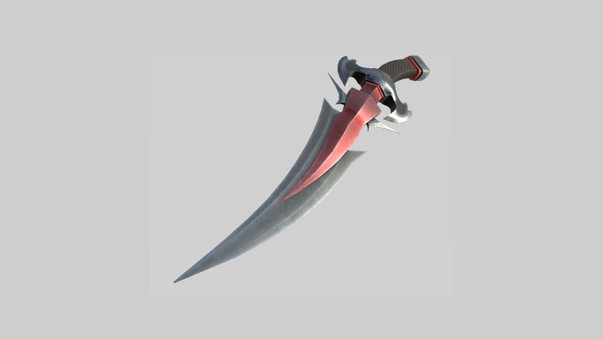 Medieval Dagger 06 - Dark Red 3D Model by gsommer