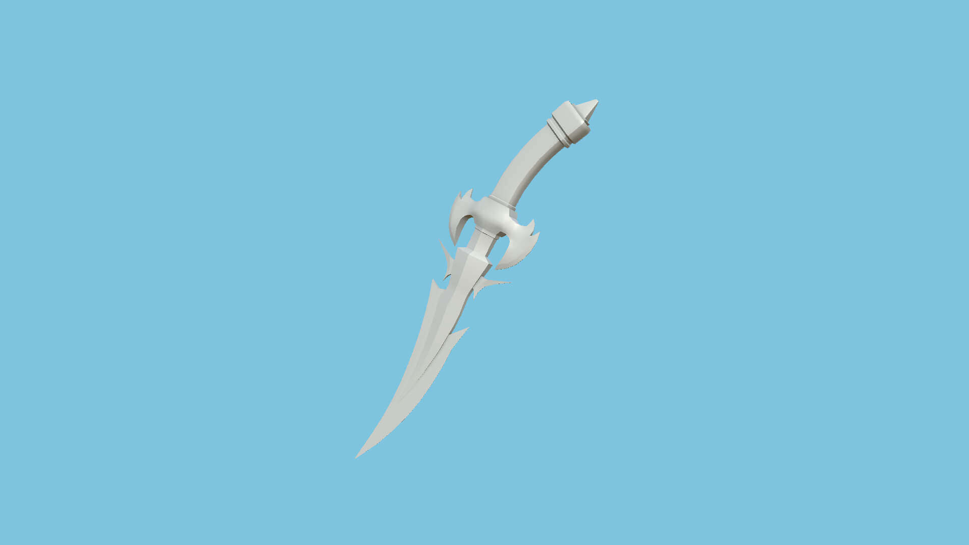 Medieval Dagger 07 - Red Elemental 3D Model by gsommer