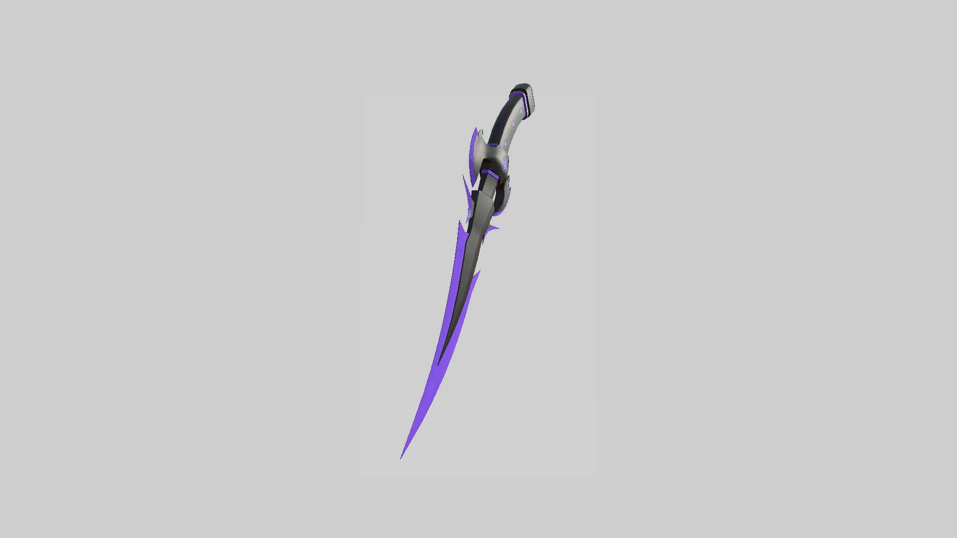 Medieval Dagger 09 - Cartoon Purple 3D Model by gsommer