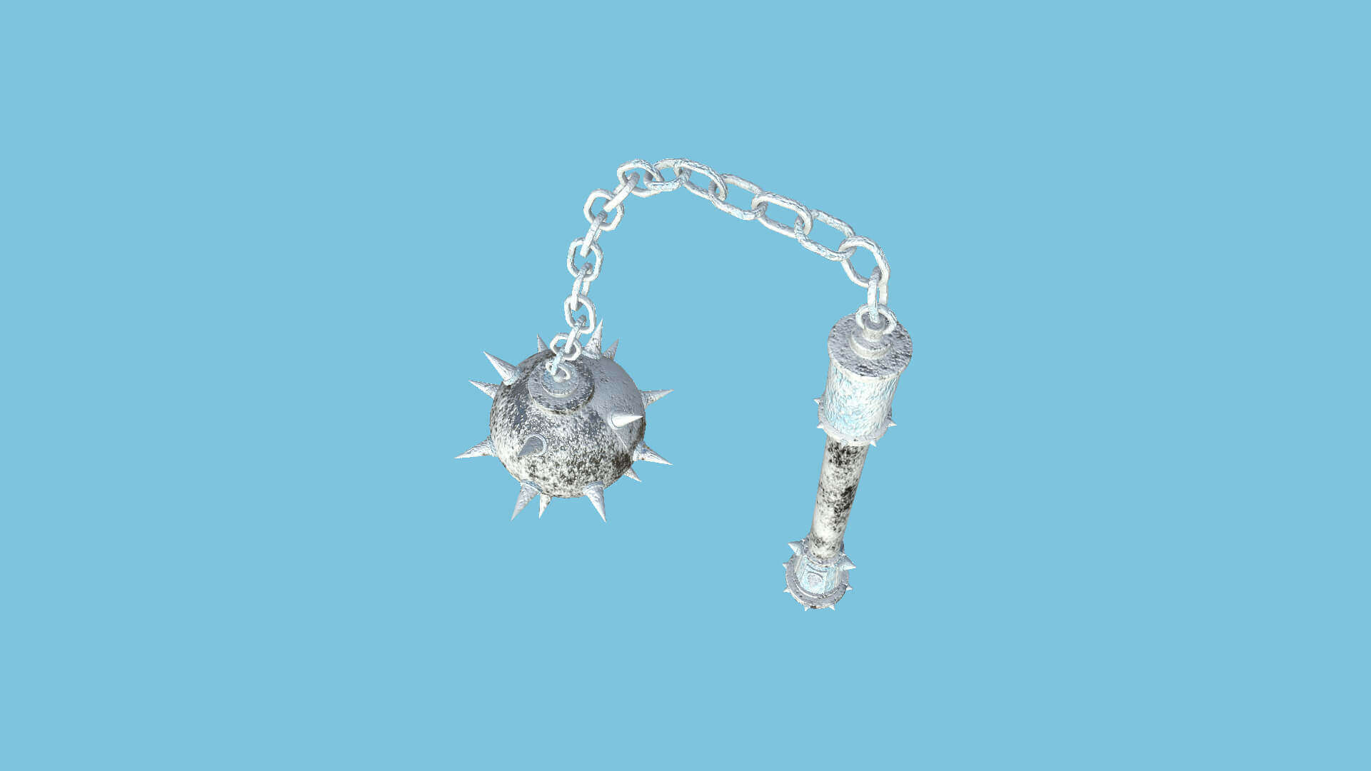 Medieval Flail Mace 05 - Frost 3D Model by gsommer