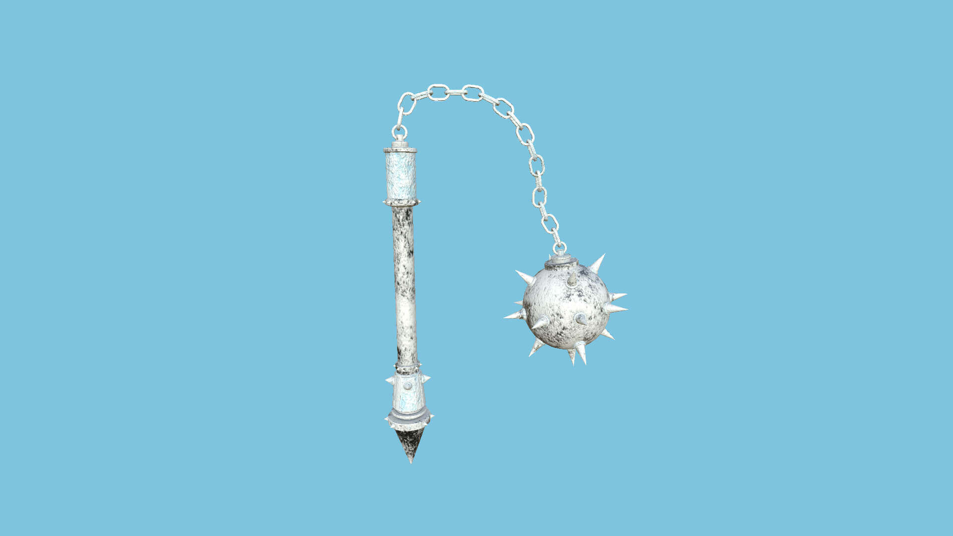 Medieval Flail Mace 05 - Frost 3D Model by gsommer