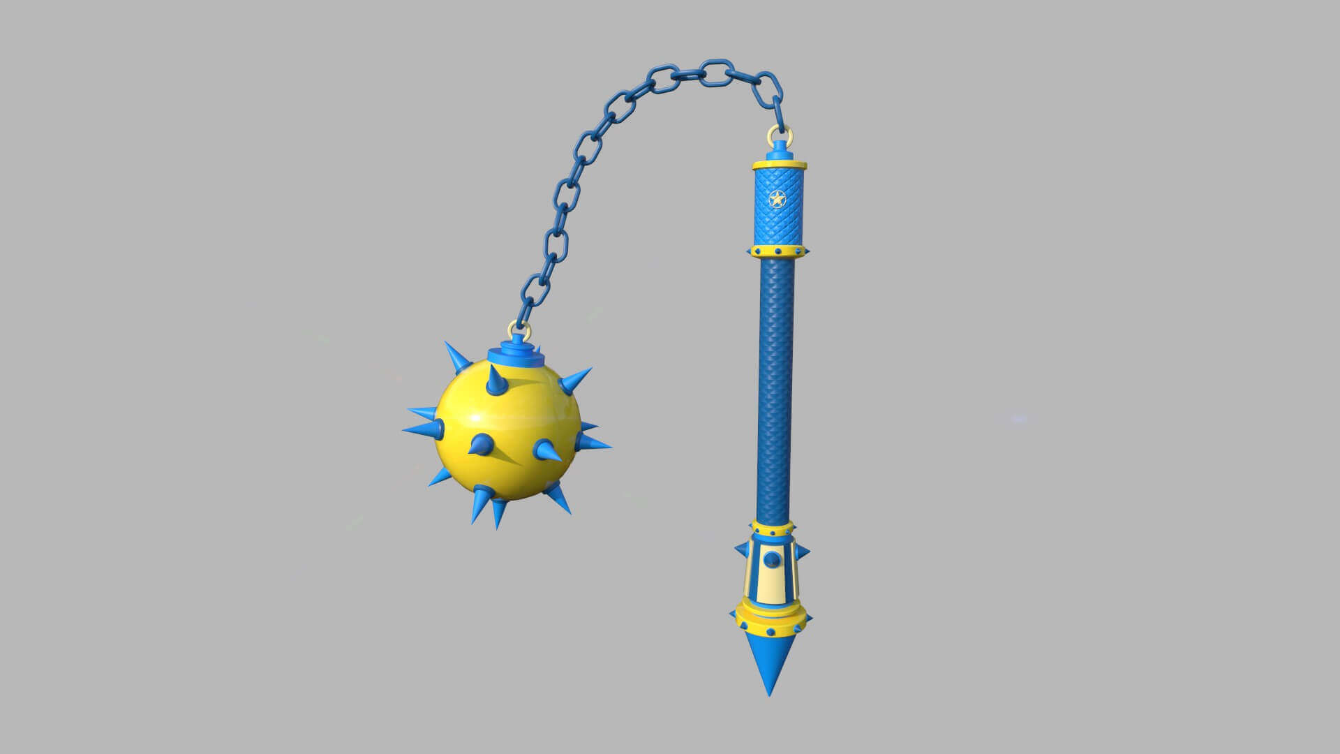 Medieval Flail Mace 11 - Extra Cartoon 3D Model by gsommer