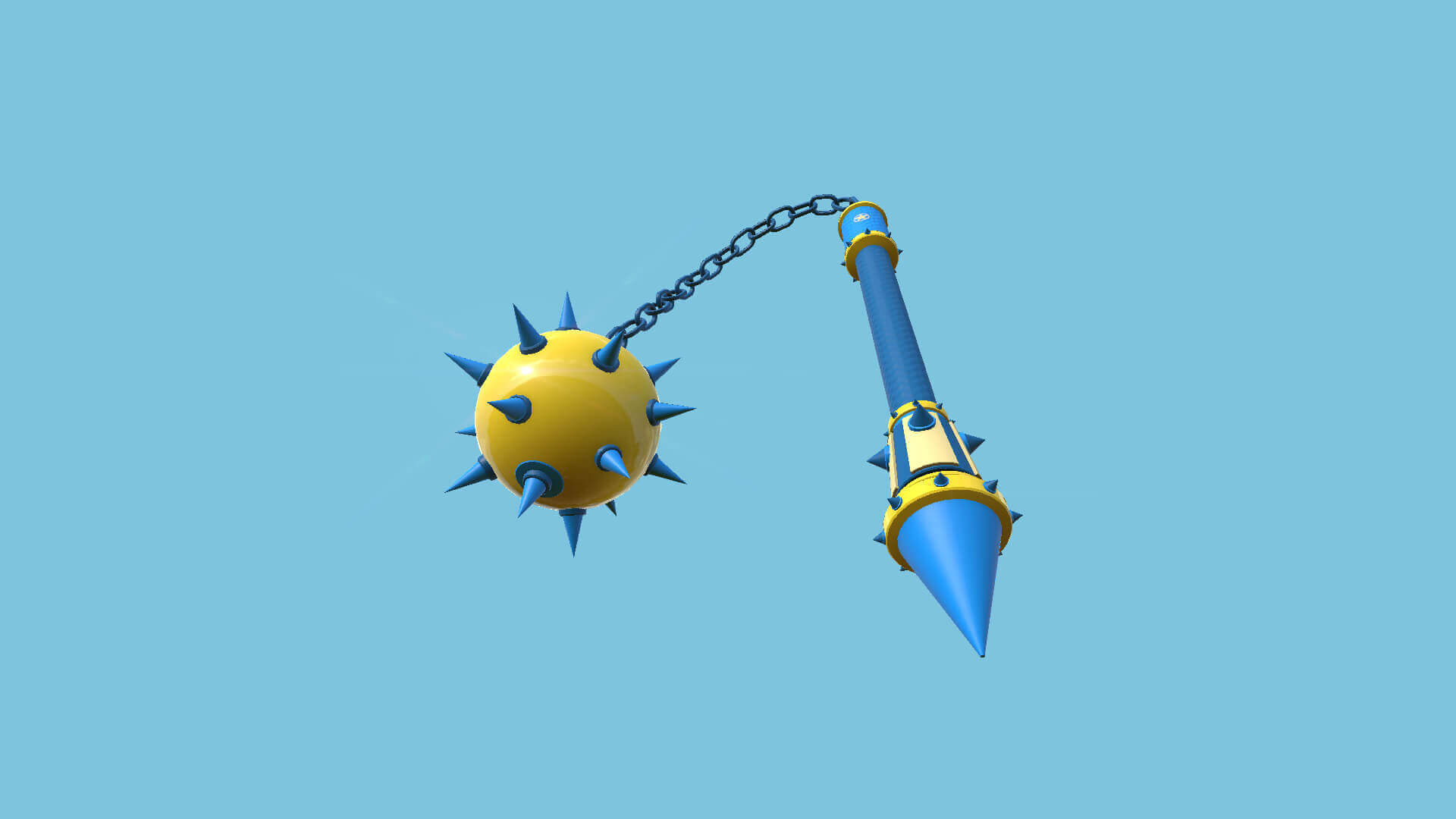 Medieval Flail Mace 11 - Extra Cartoon 3D Model by gsommer