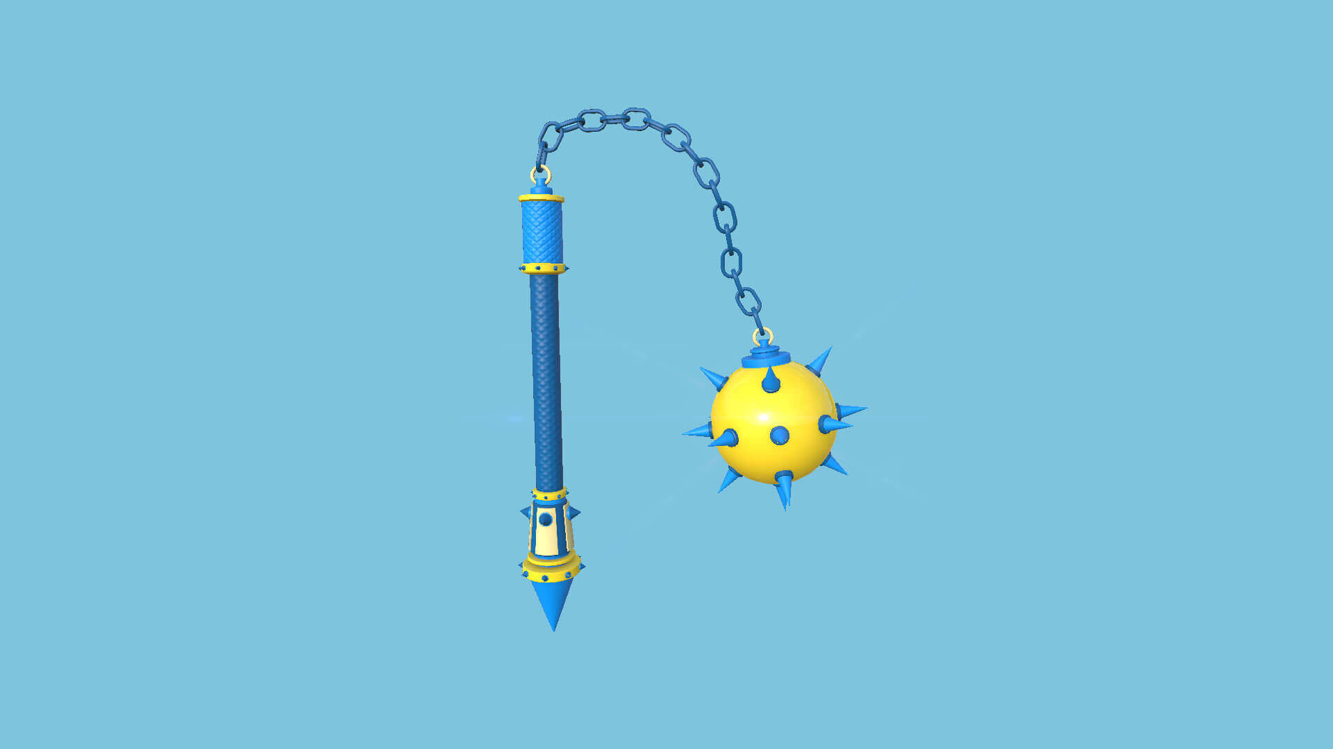 Medieval Flail Mace 11 - Extra Cartoon 3D Model by gsommer