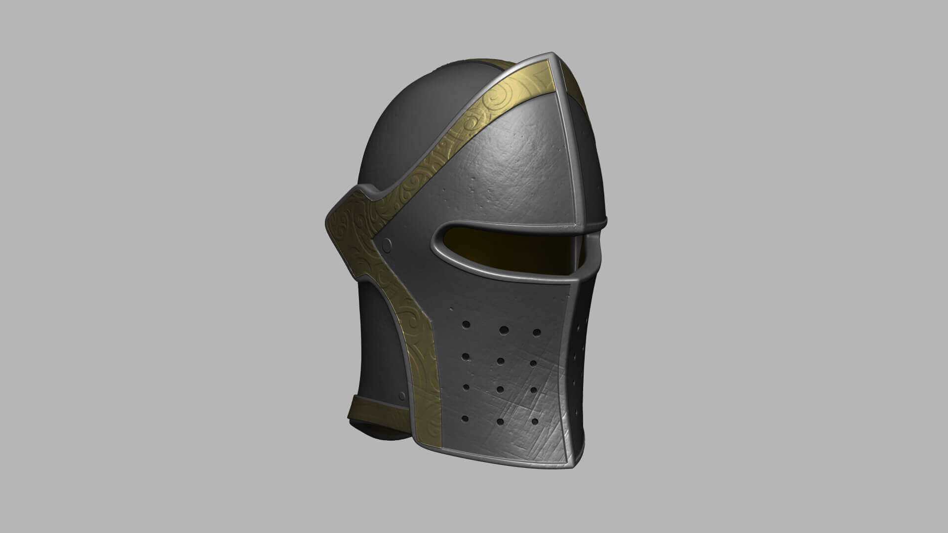 Medieval Helmet - 3D Model by gsommer