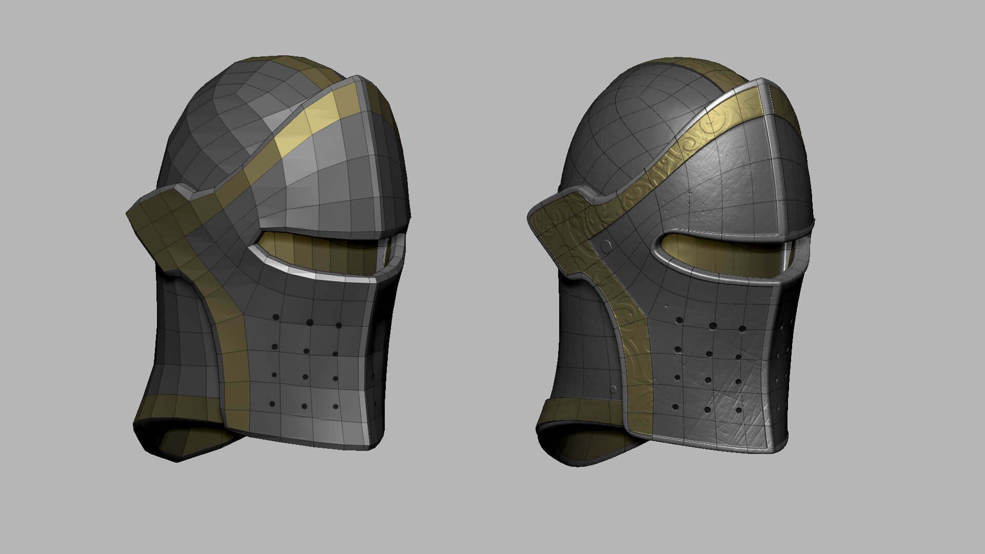 Medieval Helmet - 3D Model by gsommer