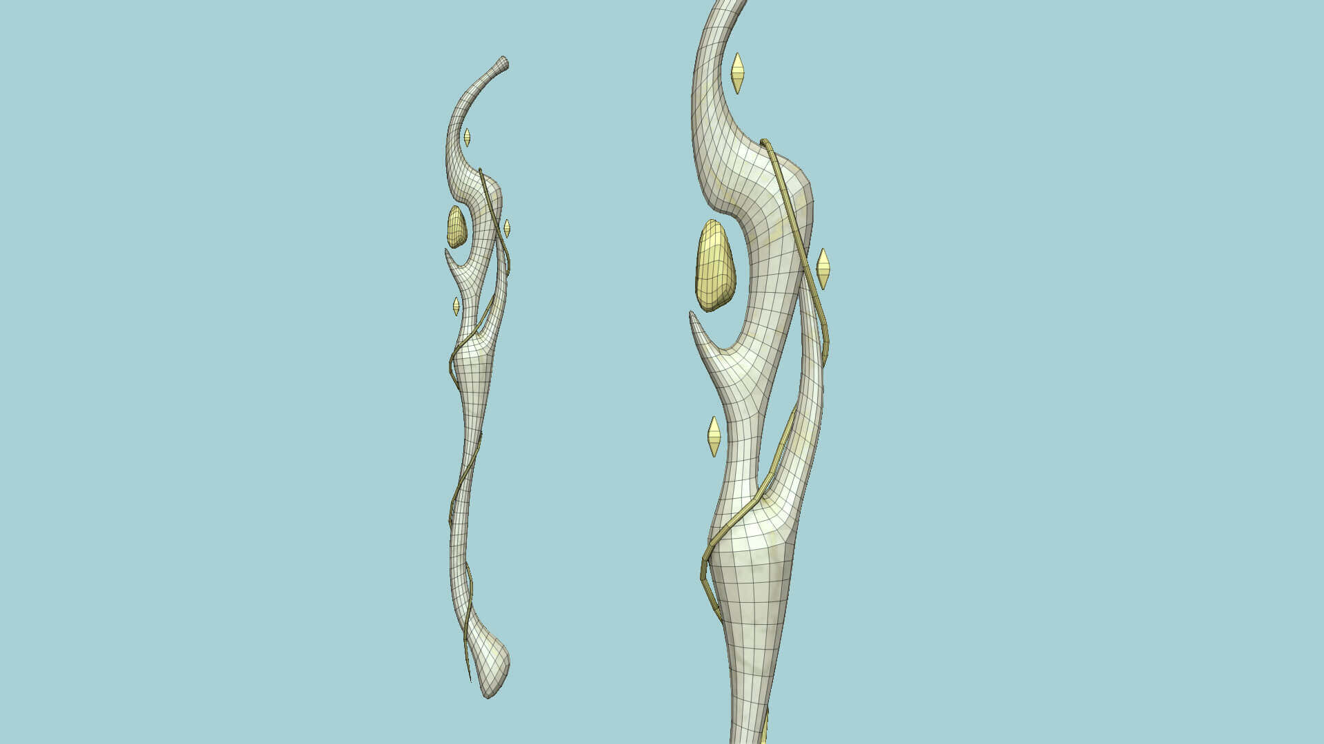 Medieval Mage Staff Model A 04 - Holy by gsommer