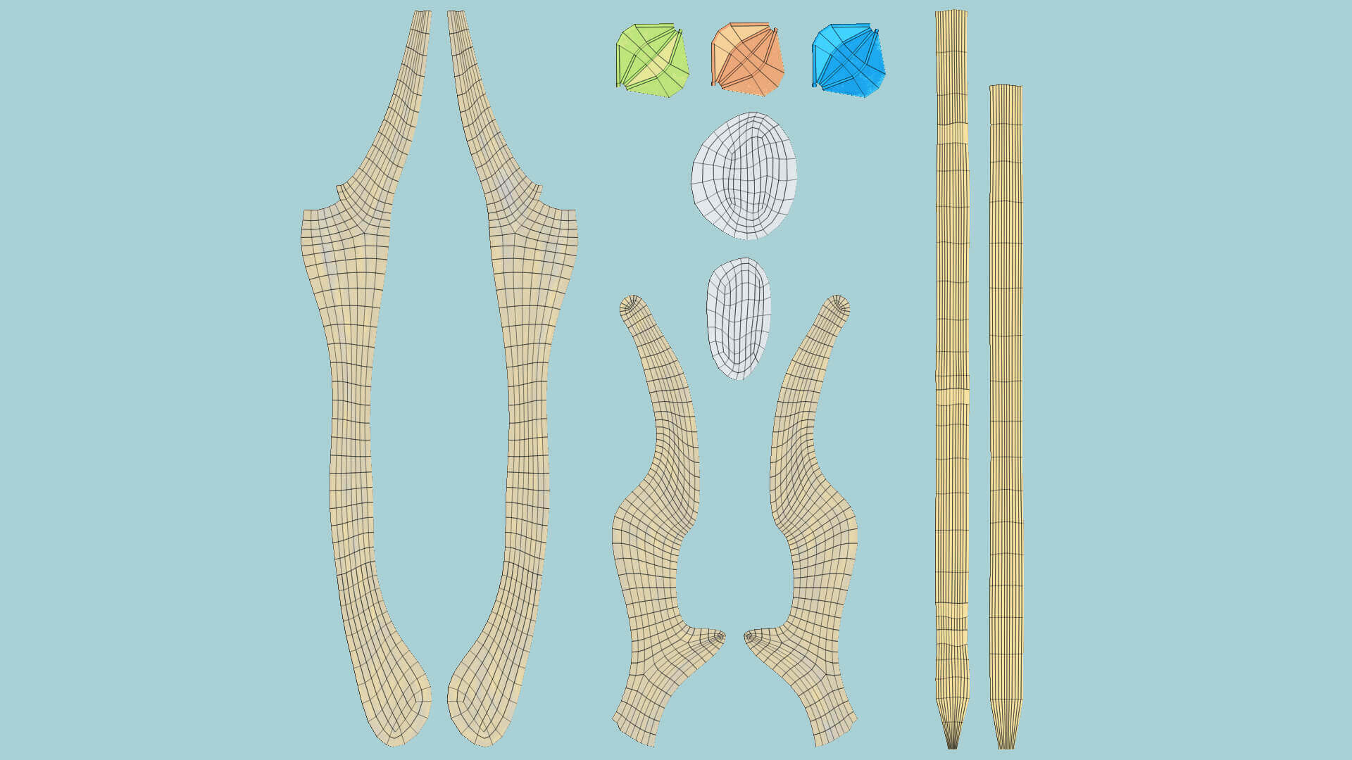 Medieval Mage Staff Model A 07 - Multi Elemental by gsommer