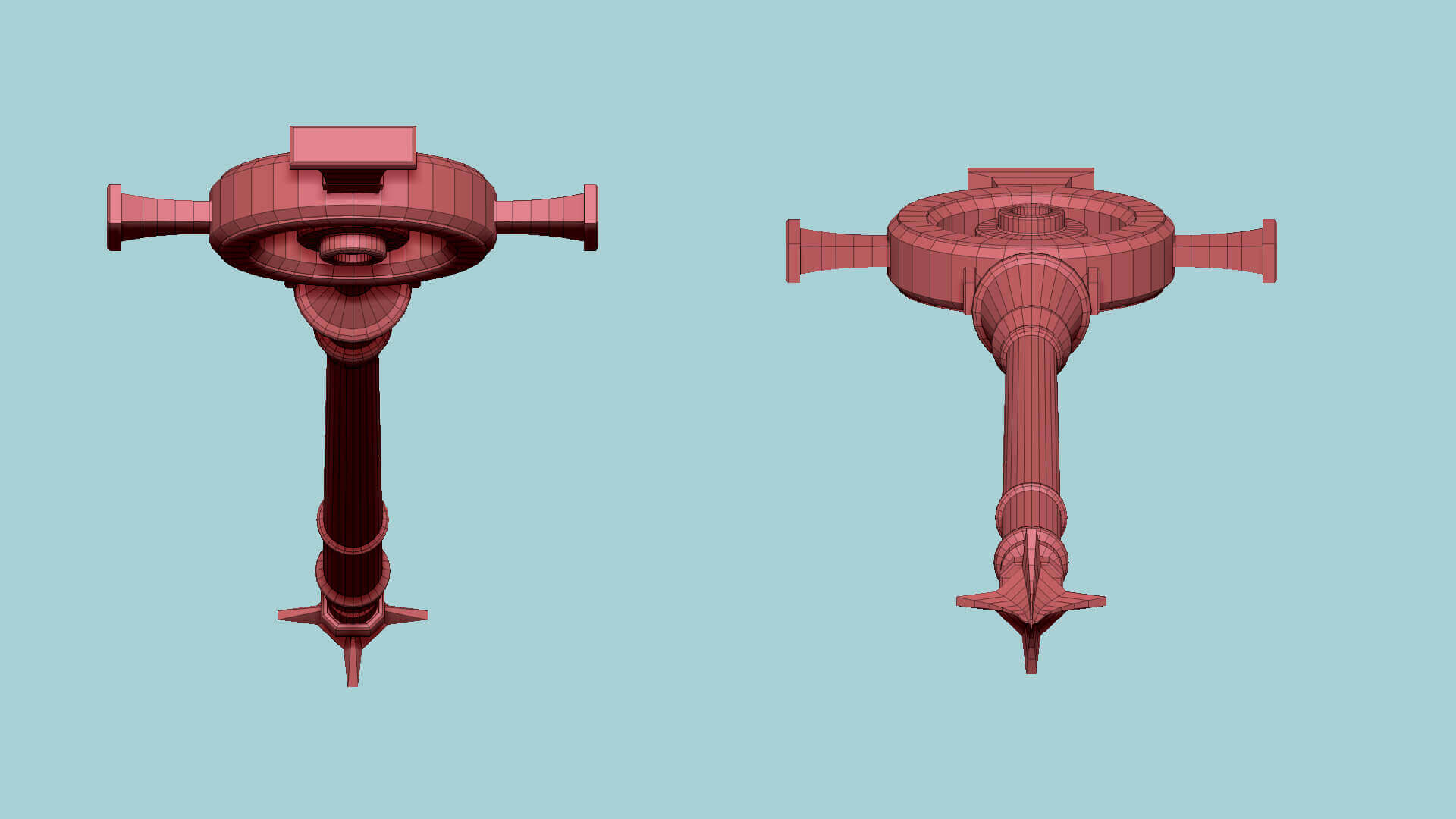 Medieval Mage Staff Model B 01 - White and Gold by gsommer