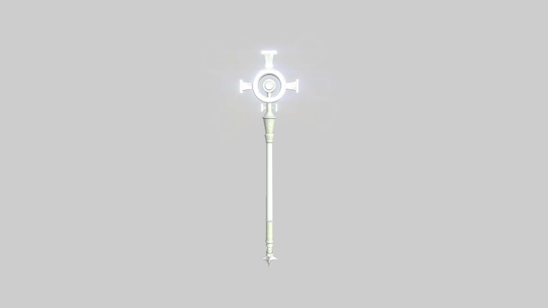 Medieval Mage Staff Model B 03 - White Holy by gsommer
