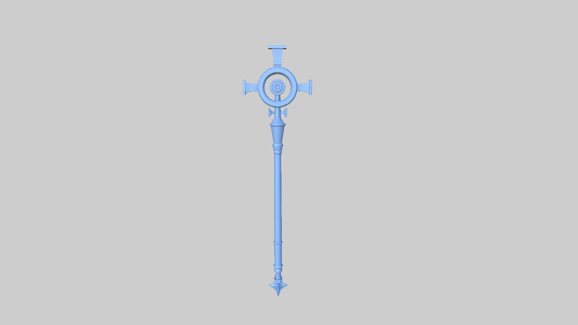 Medieval Mage Staff Model B 03 - White Holy by gsommer
