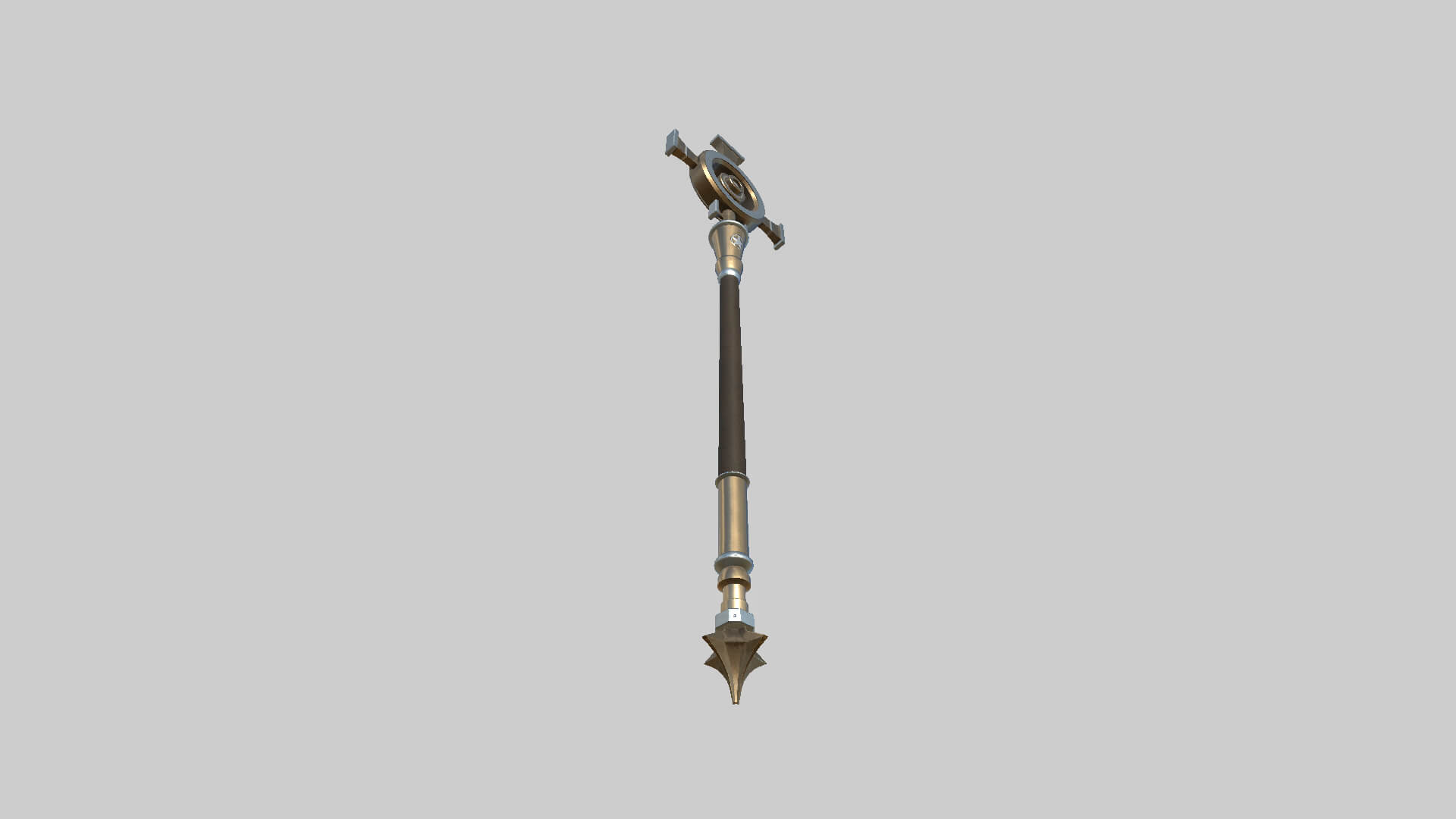 Medieval Mage Staff Model B 05 - Bronze by gsommer