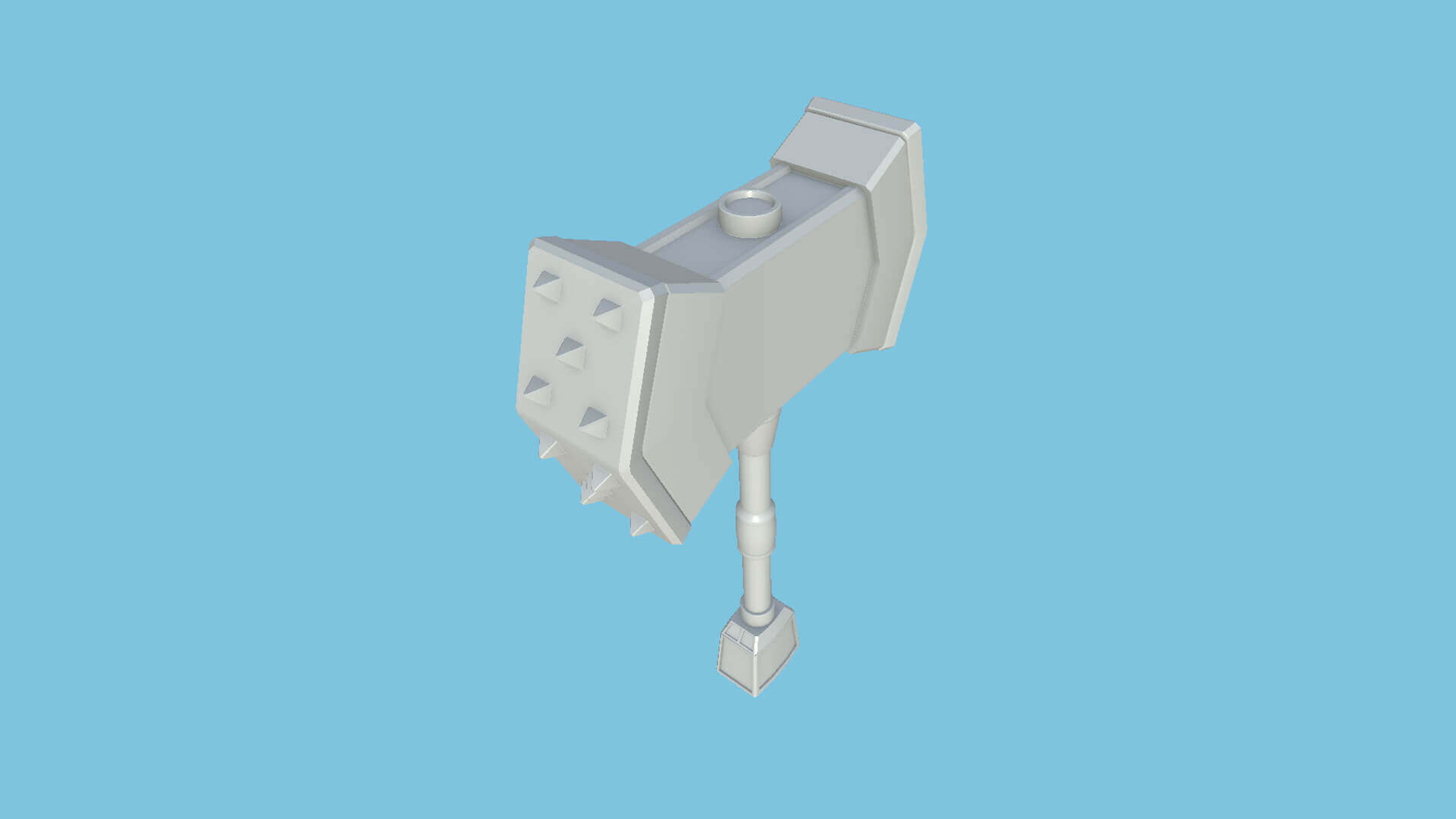 Medieval War Hammer 03 - Blue Elemental 3D Model by gsommer
