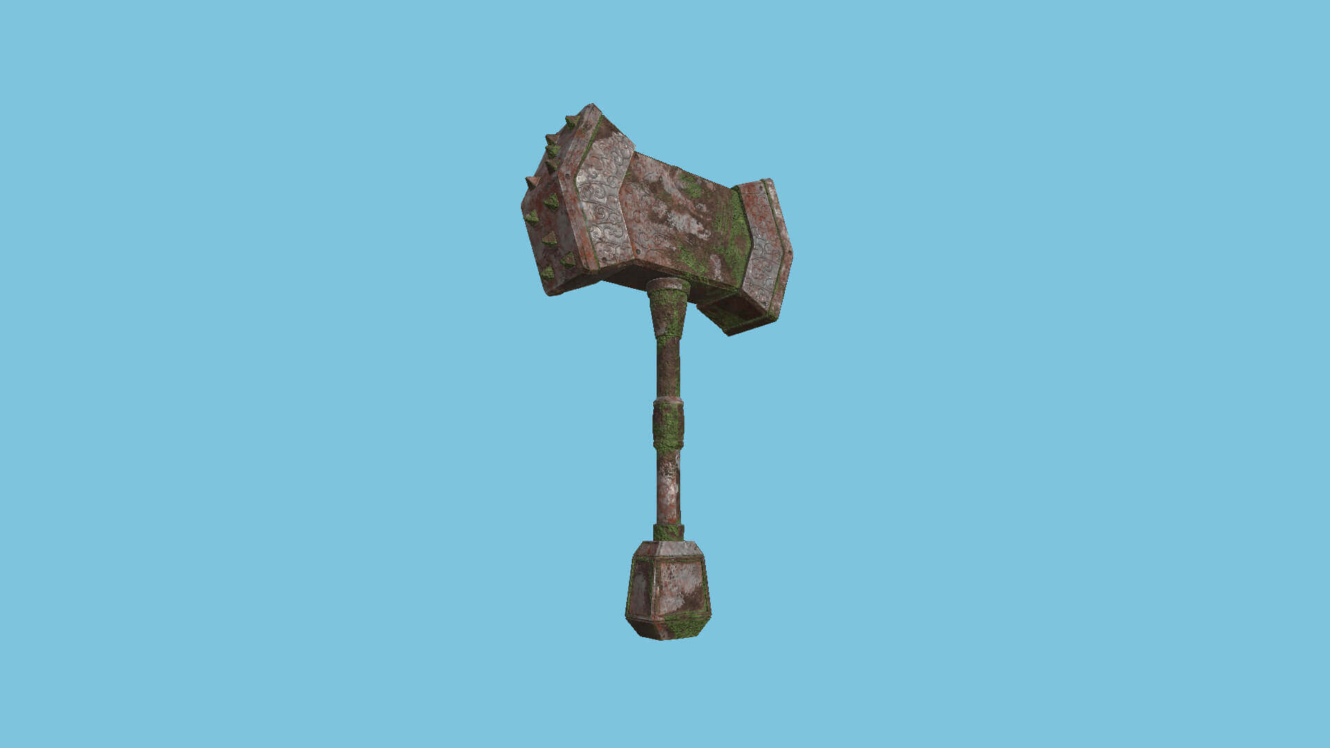 Medieval War Hammer 04 - Earth Elemental 3D Model by gsommer