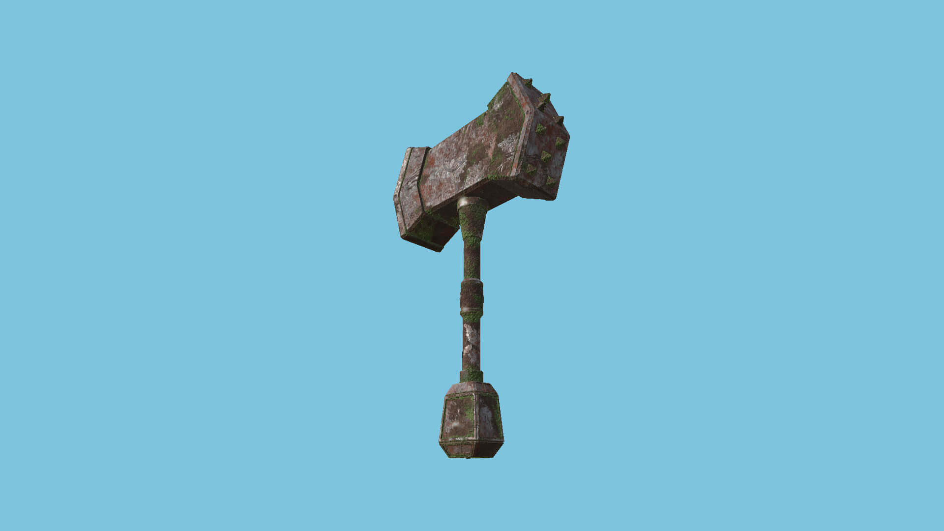 Medieval War Hammer 04 - Earth Elemental 3D Model by gsommer