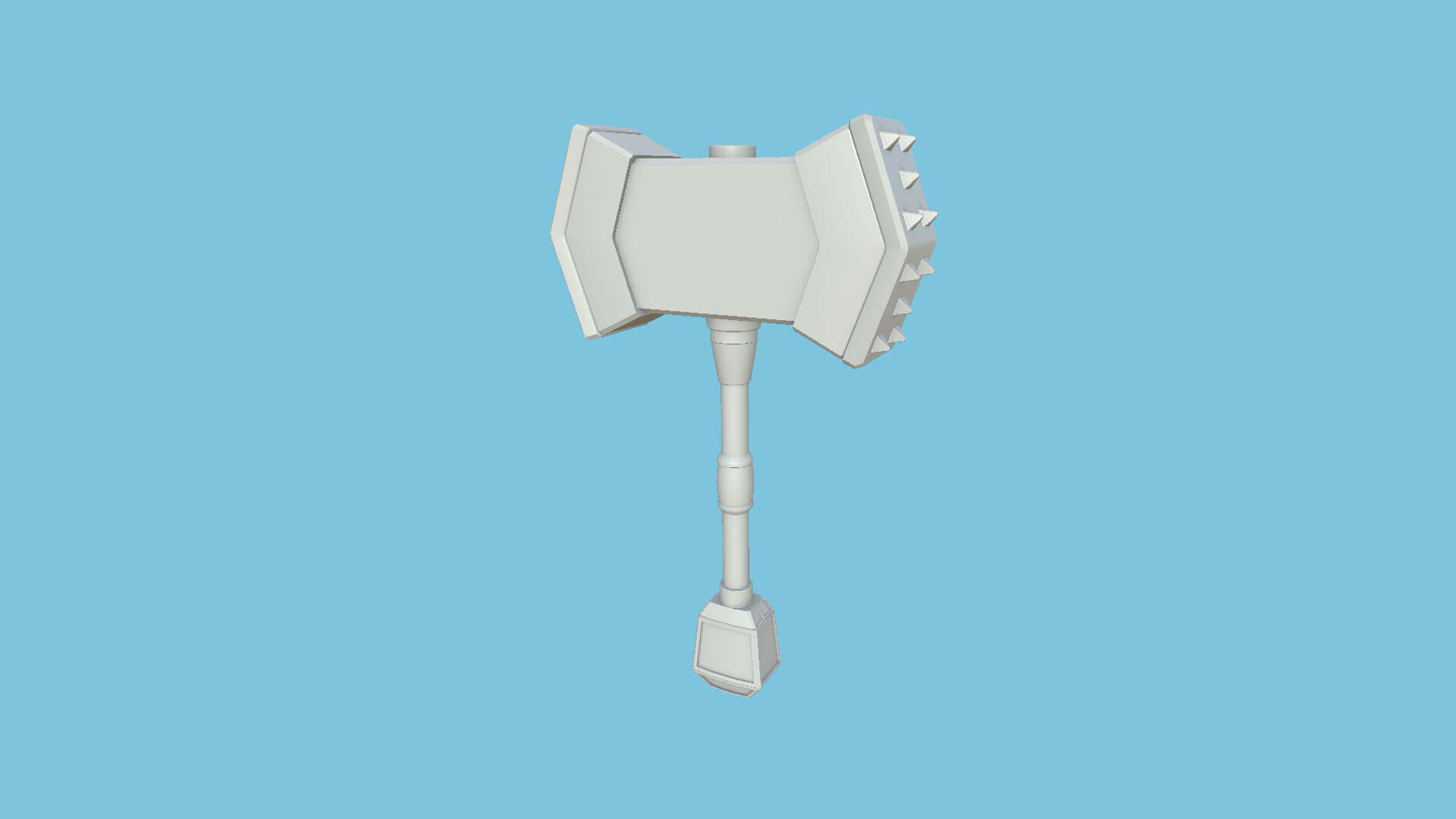 Medieval War Hammer 05 - Ice Elemental 3D Model by gsommer