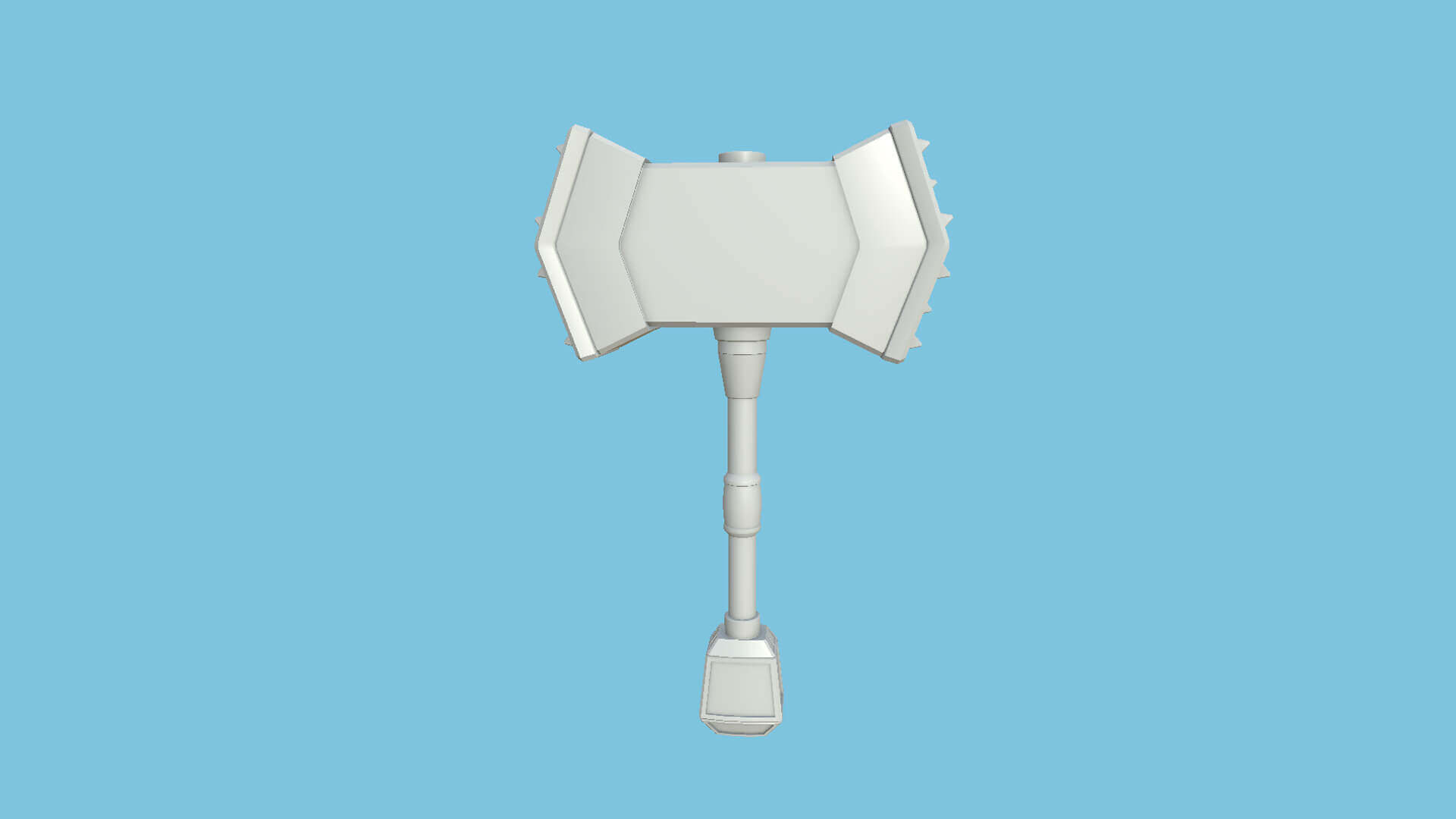 Medieval War Hammer 05 - Ice Elemental 3D Model by gsommer