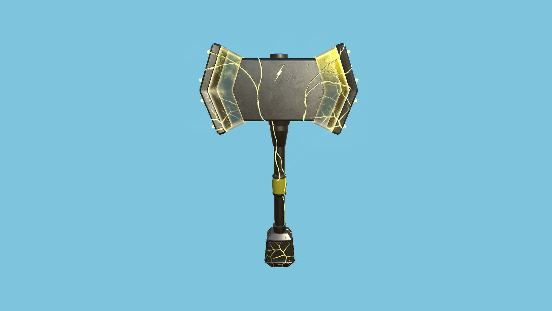 Medieval War Hammer 06 - Thunder Elemental 3D Model by gsommer
