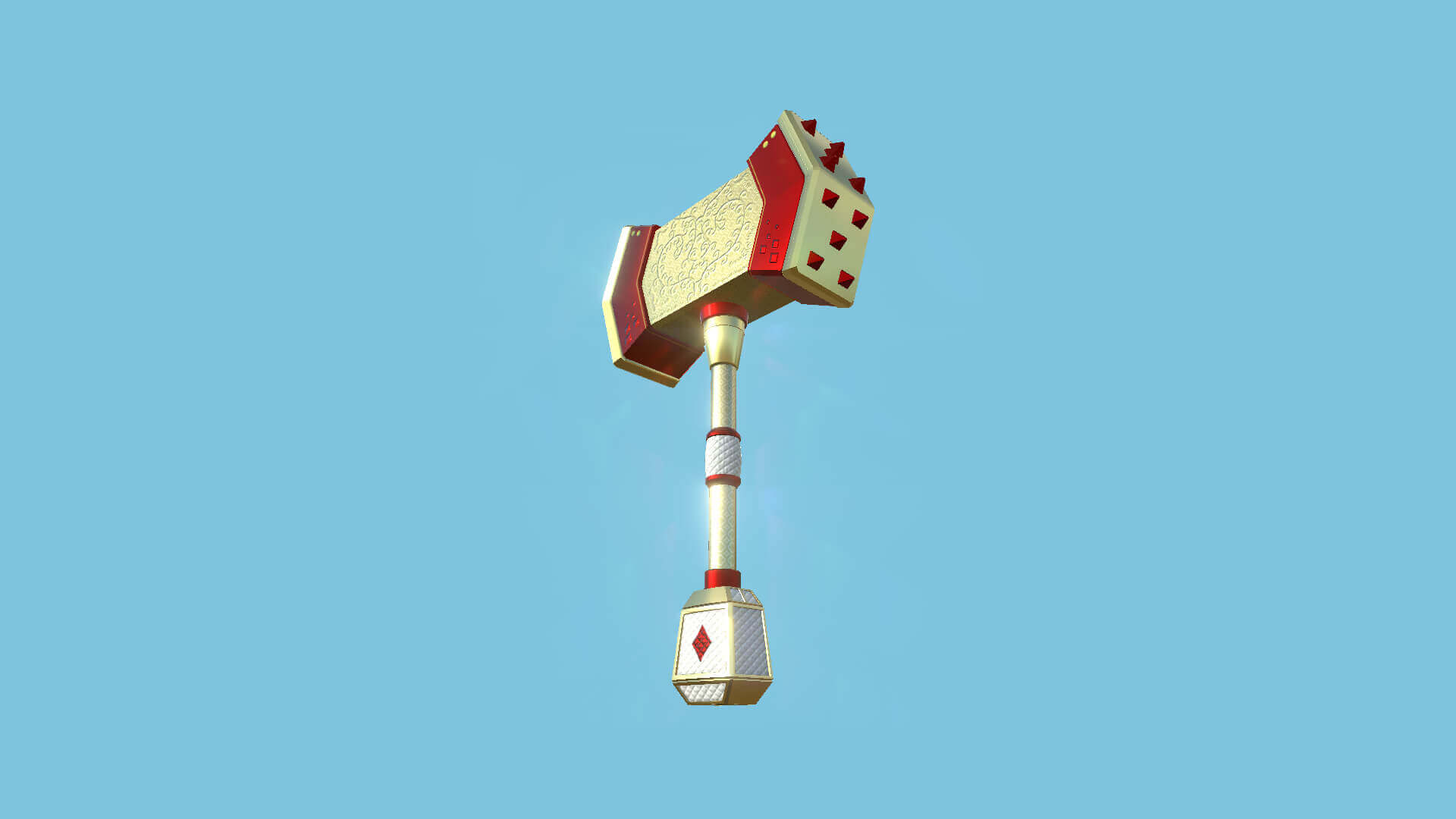 Medieval War Hammer 07 - Gold Royal 3D Model by gsommer