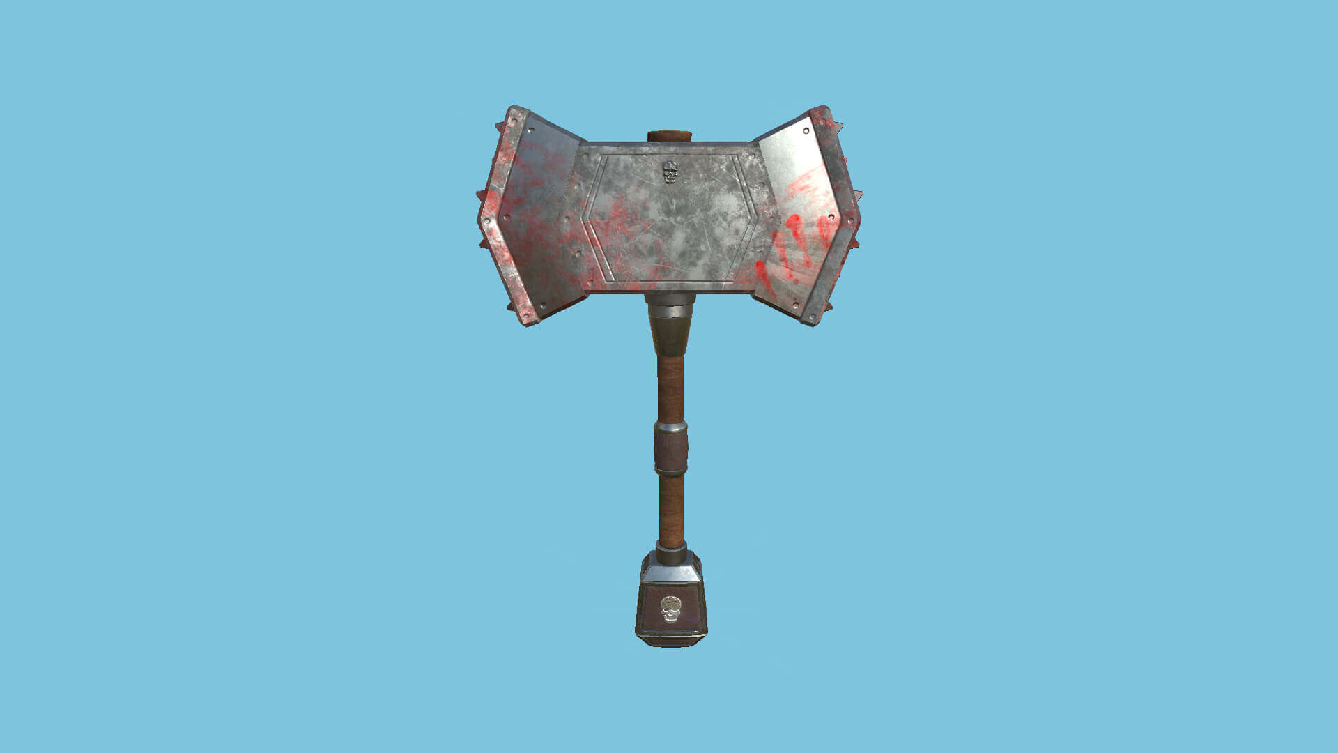 Medieval War Hammer 09 - Blood Metal 3D Model by gsommer