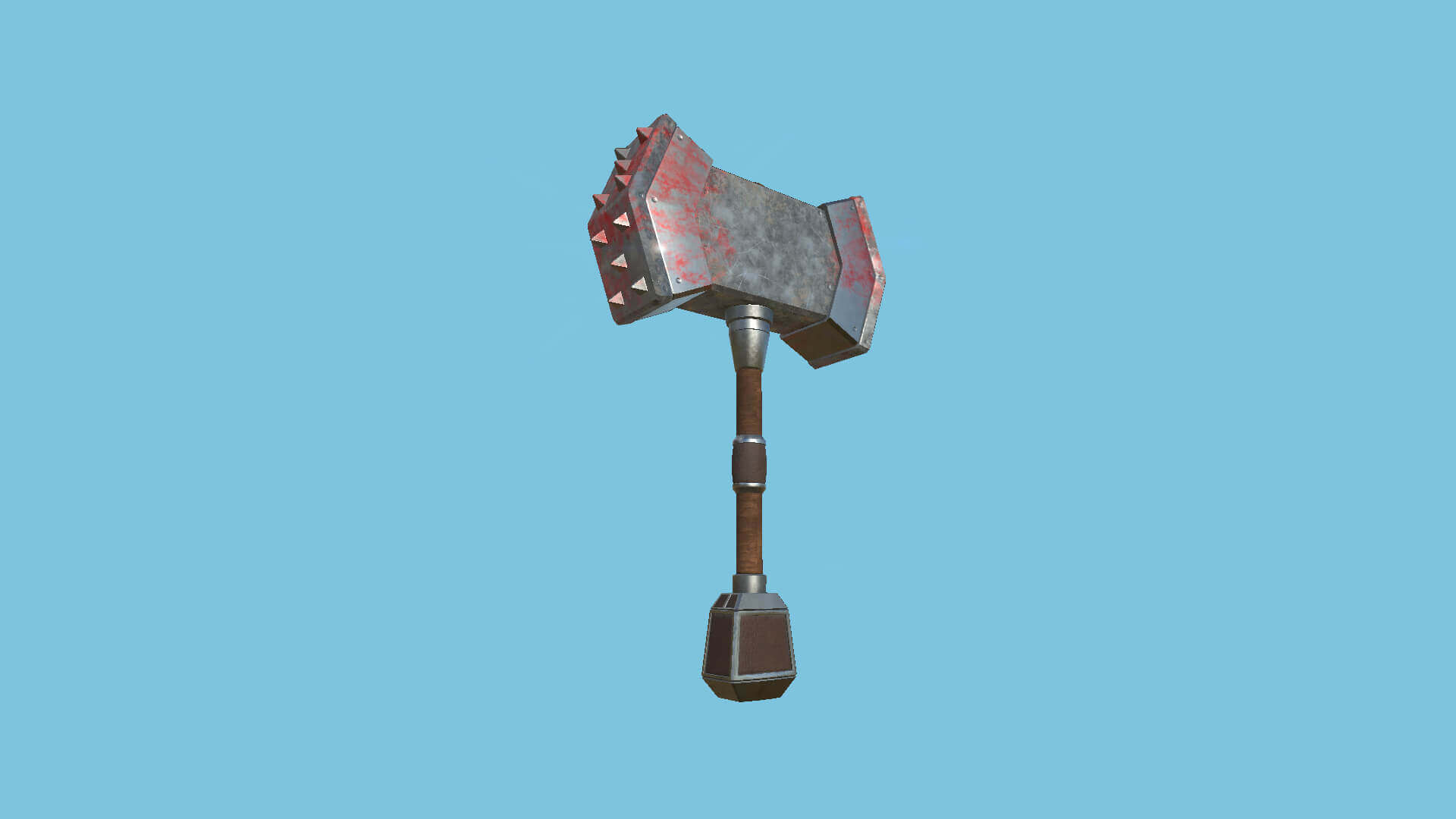 Medieval War Hammer 09 - Blood Metal 3D Model by gsommer