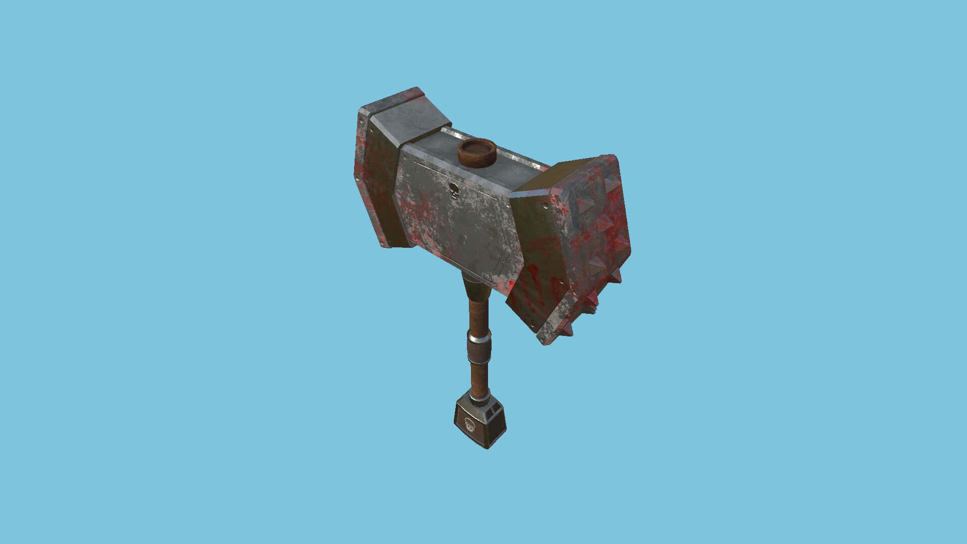 Medieval War Hammer 09 - Blood Metal 3D Model by gsommer