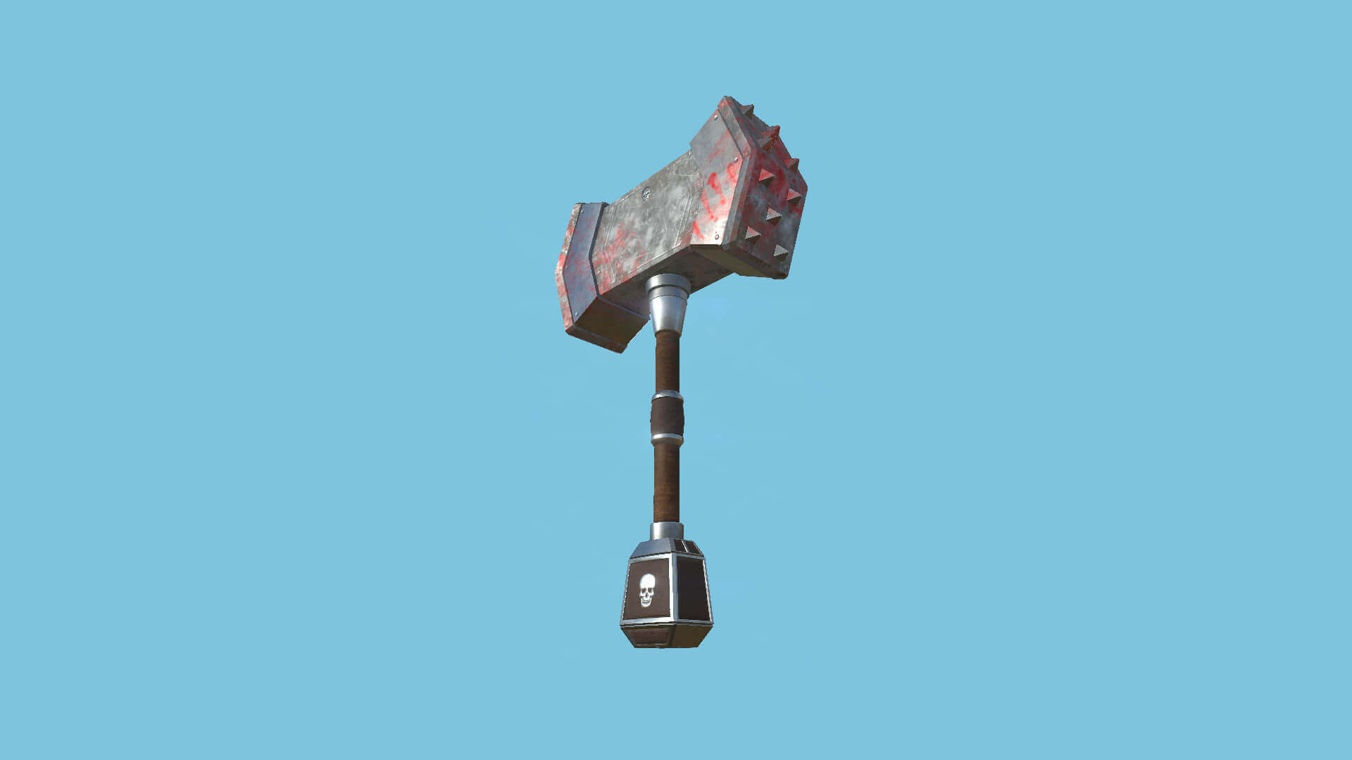 Medieval War Hammer 09 - Blood Metal 3D Model by gsommer