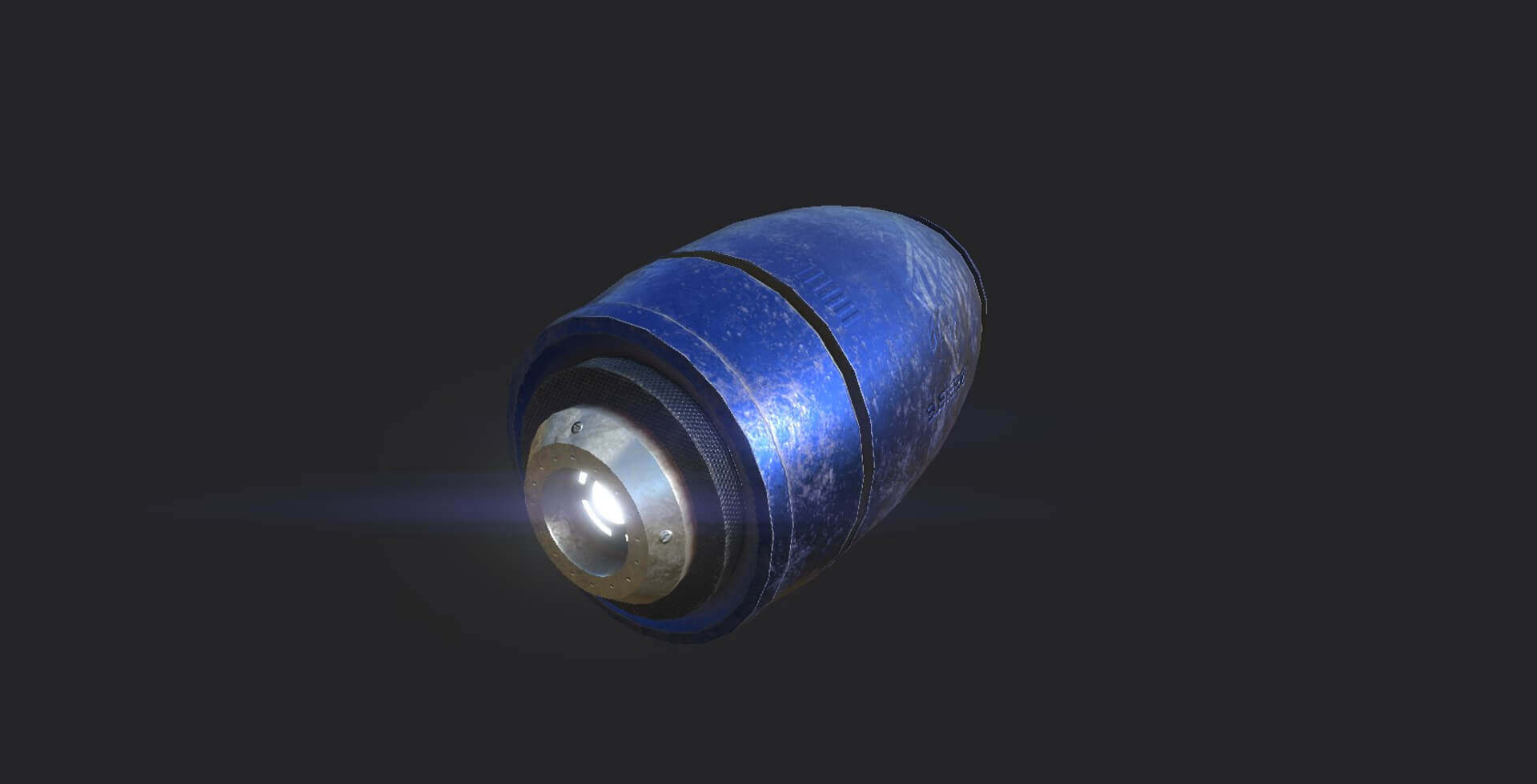 Mega Buster Bomb 03 - Blue 3D Model by gsommer