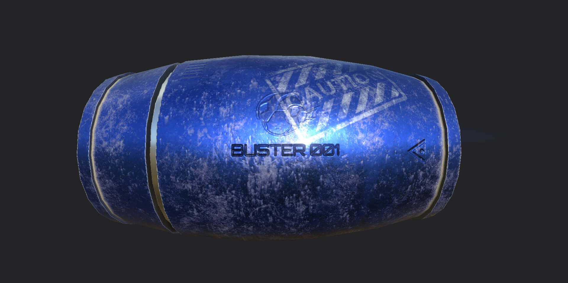 Mega Buster Bomb 03 - Blue 3D Model by gsommer