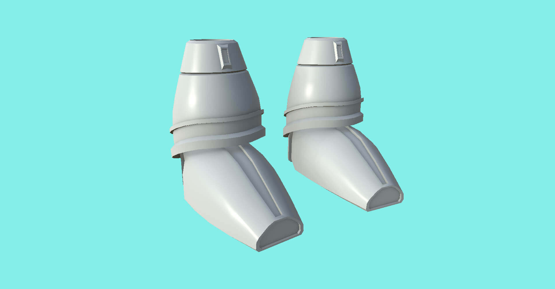 Megaman Boot 01 - Red 3D Model by gsommer