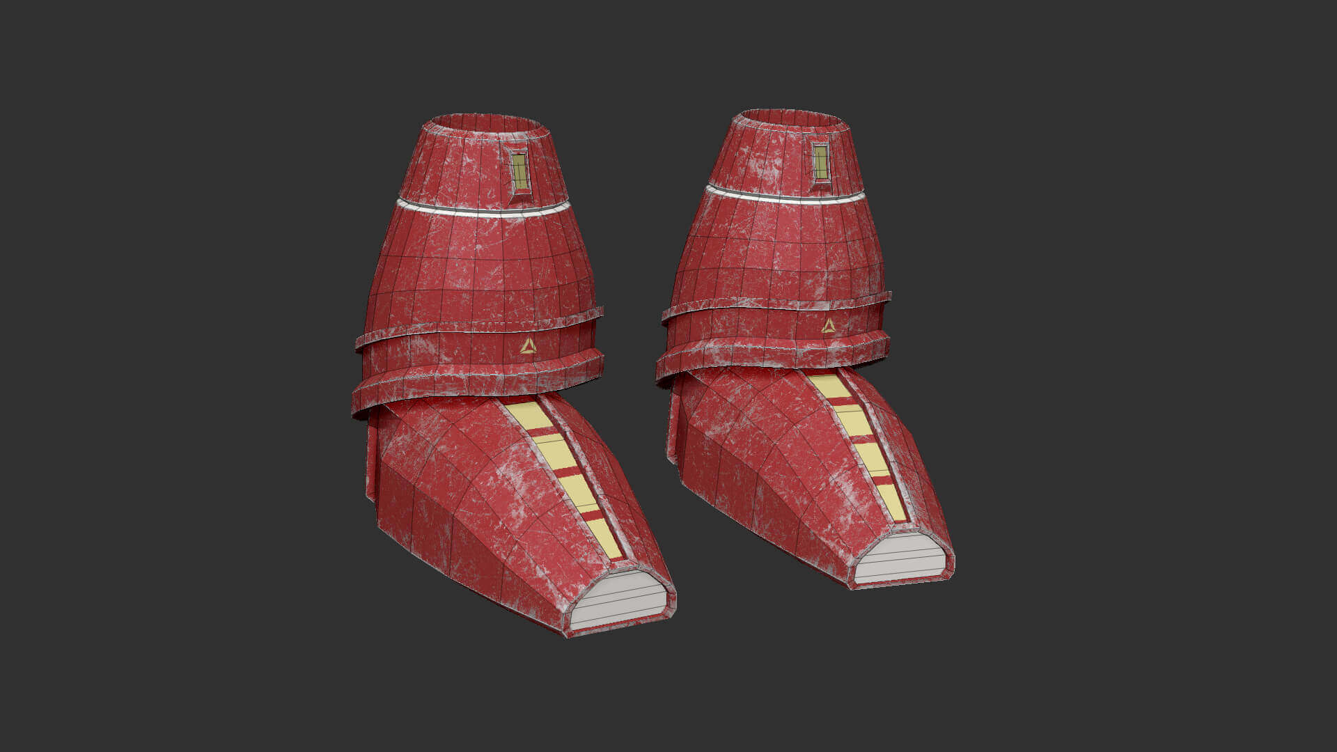 Megaman Boot 01 - Red 3D Model by gsommer