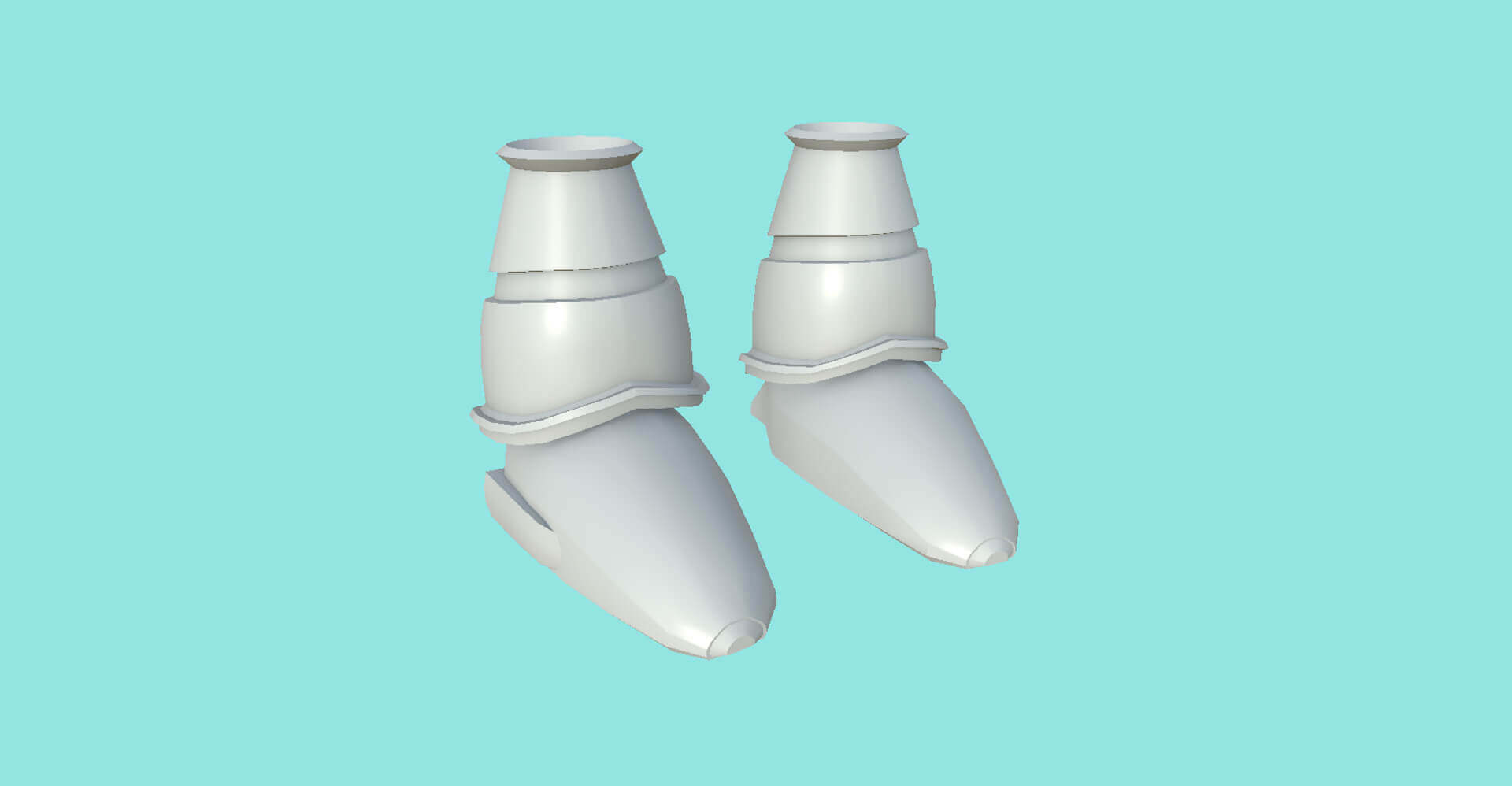 Megaman Boot 02 - Blue 3D Model by gsommer