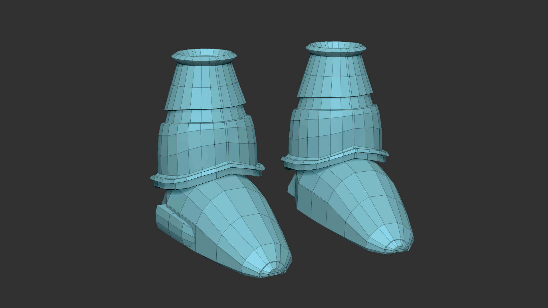 Megaman Boot 02 - Blue 3D Model by gsommer