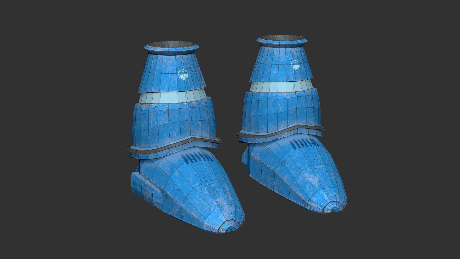 Megaman Boot 02 - Blue 3D Model by gsommer