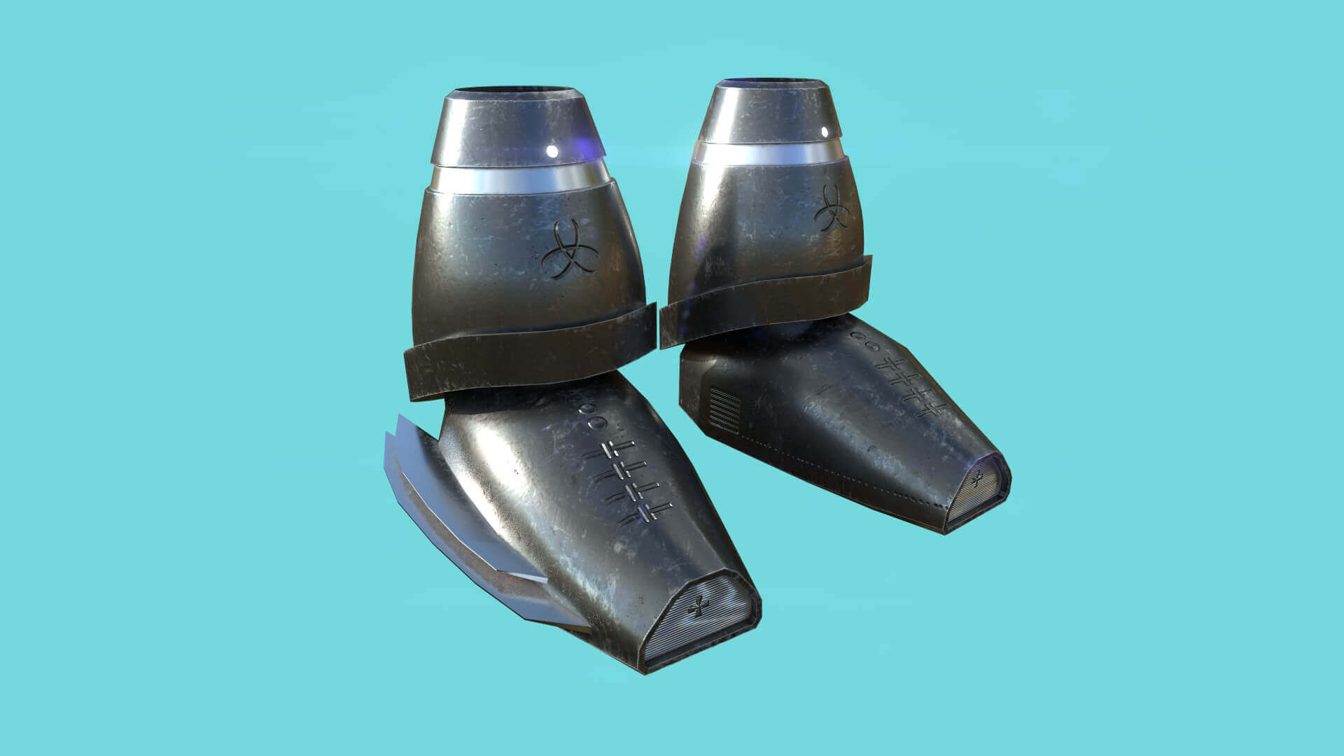 Megaman Boot 03 - Grey 3D Model by gsommer