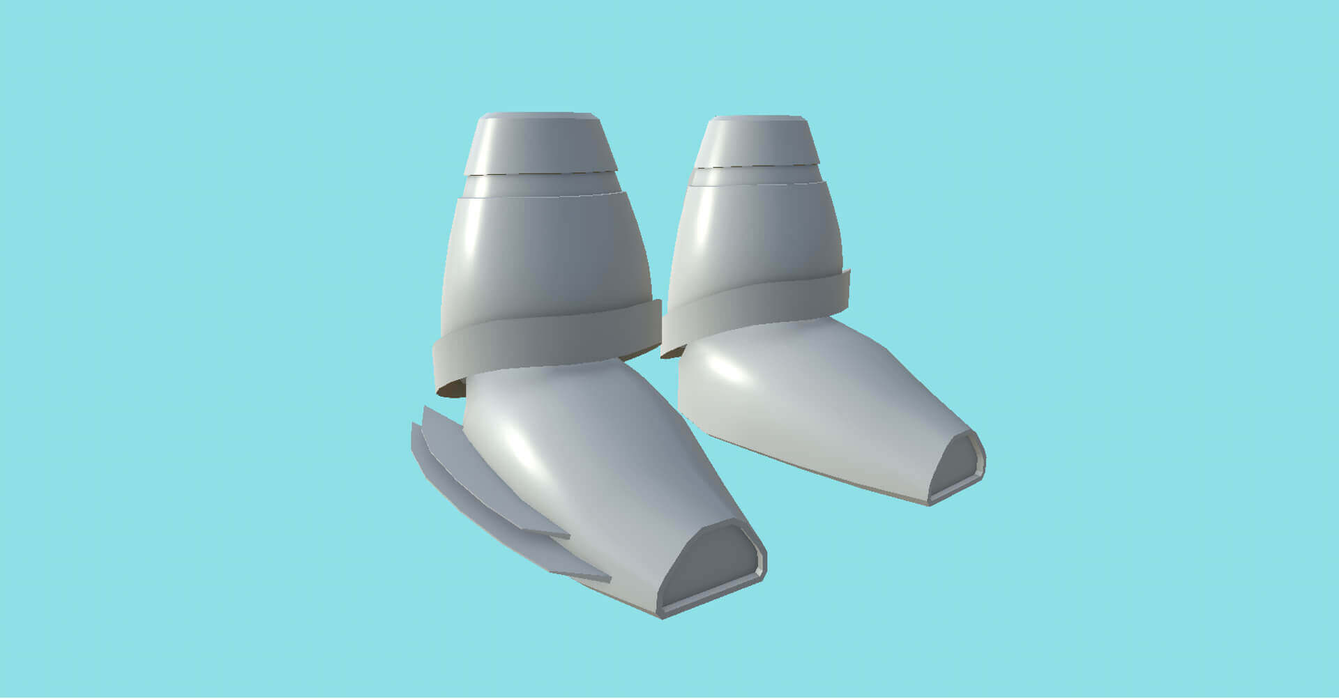 Megaman Boot 03 - Grey 3D Model by gsommer