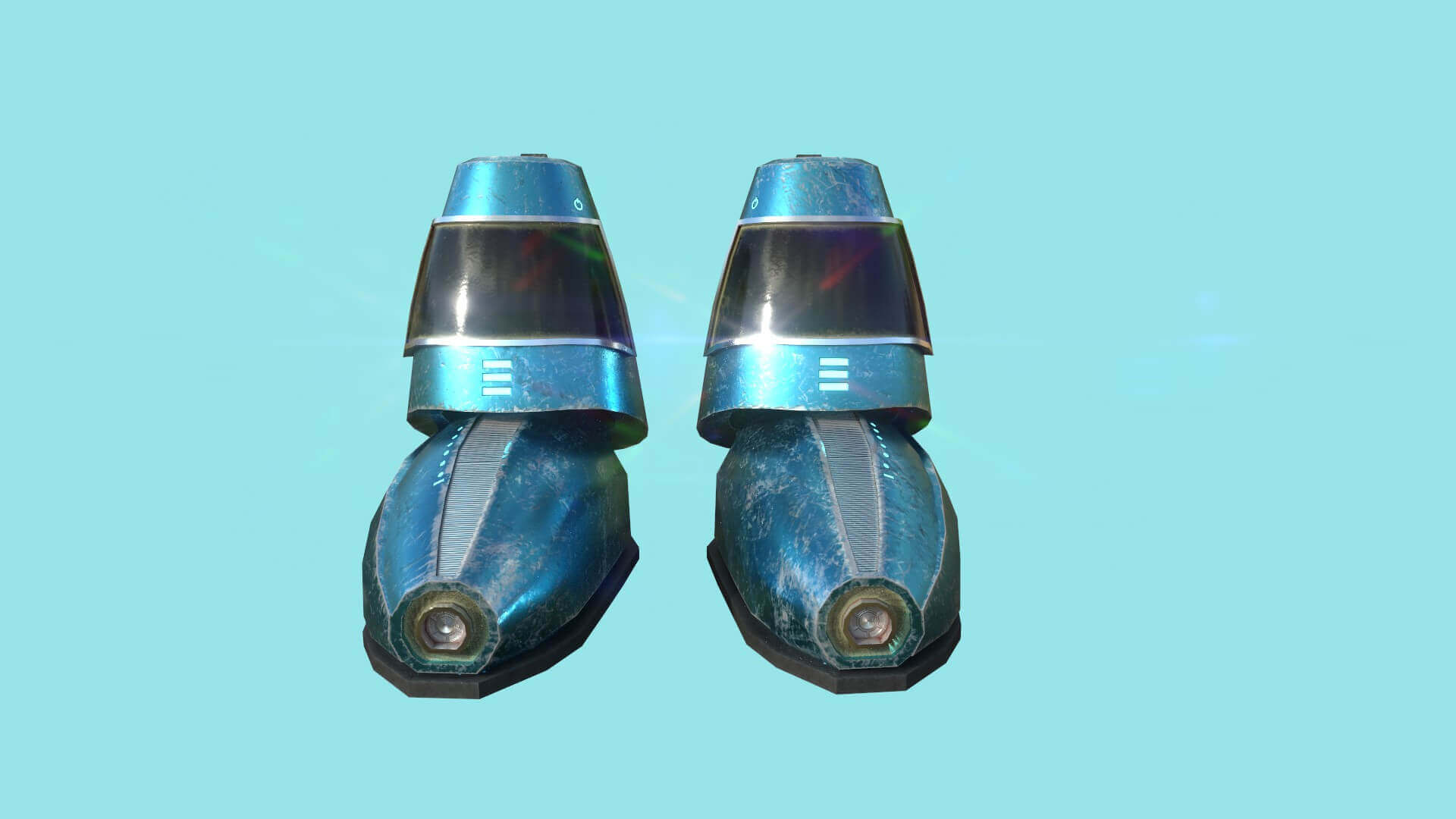 Megaman Boot 04 - Light Blue 3D Model by gsommer