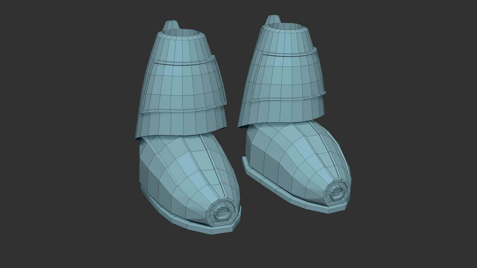 Megaman Boot 04 - Light Blue 3D Model by gsommer