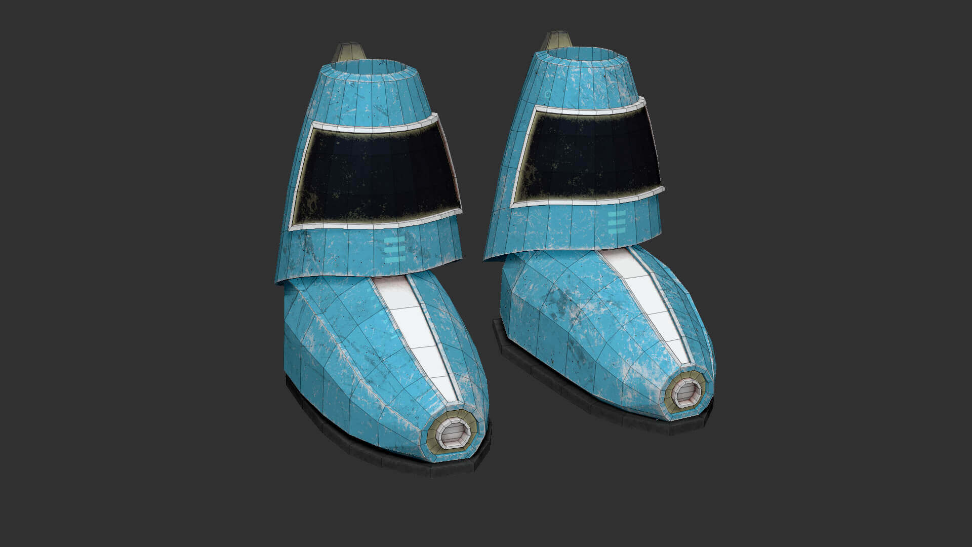 Megaman Boot 04 - Light Blue 3D Model by gsommer