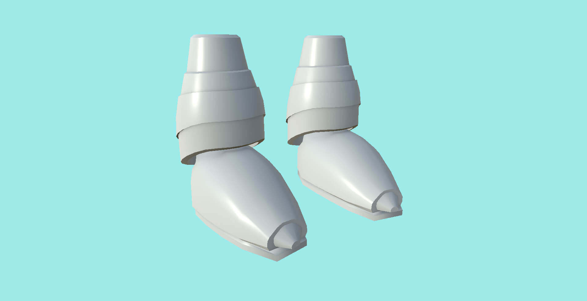 Megaman Boot 05 - Green 3D Model by gsommer