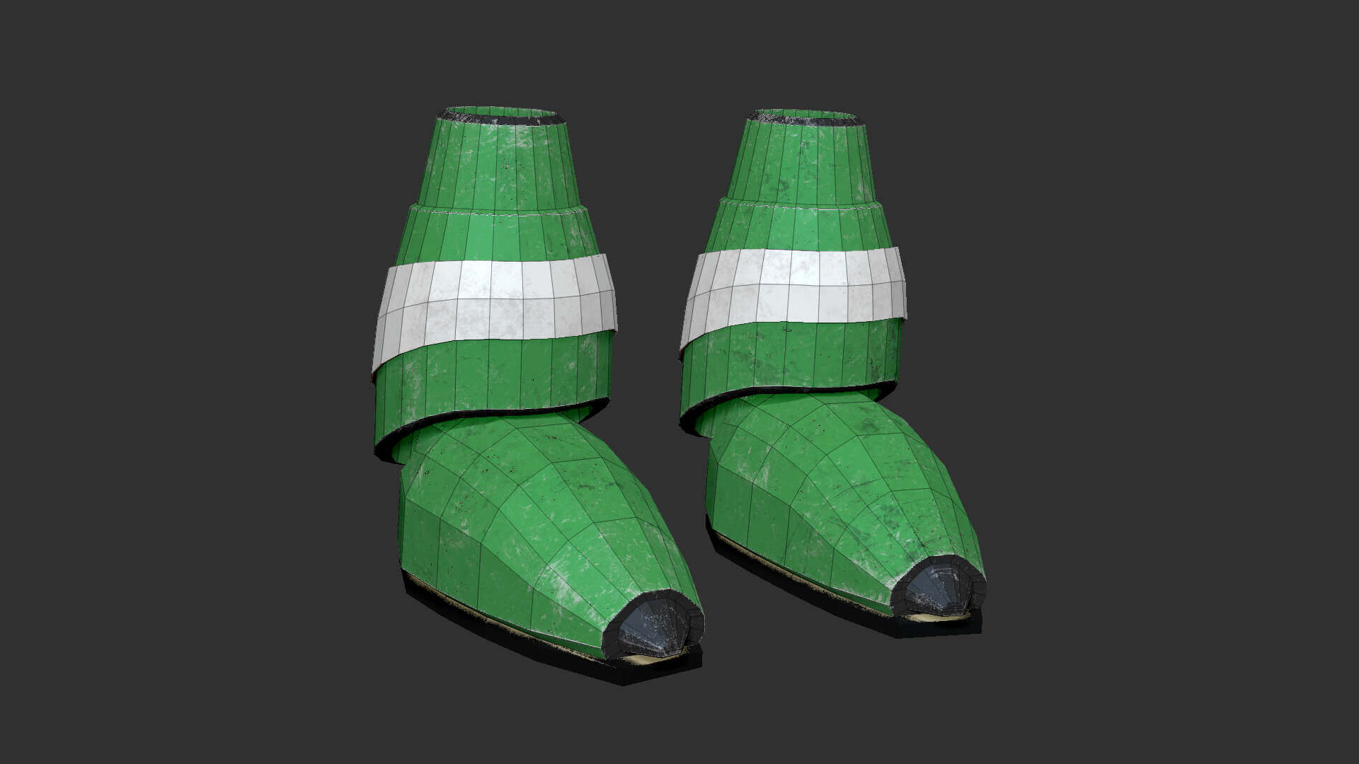 Megaman Boot 05 - Green 3D Model by gsommer
