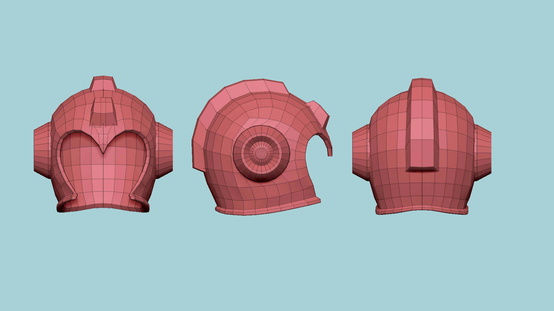 Megaman Helmet 06 - Black 3D Model by gsommer